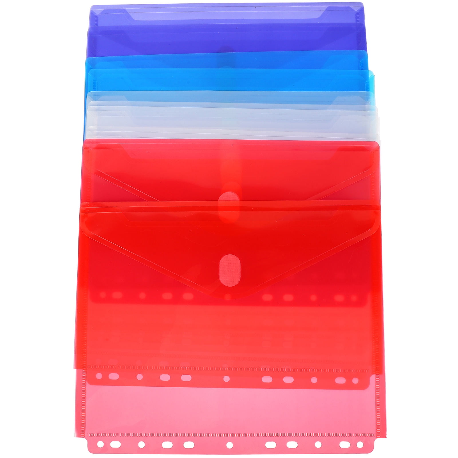 Raindrops Assorted Color PP File Storage Bags with Snap Button Closure ...