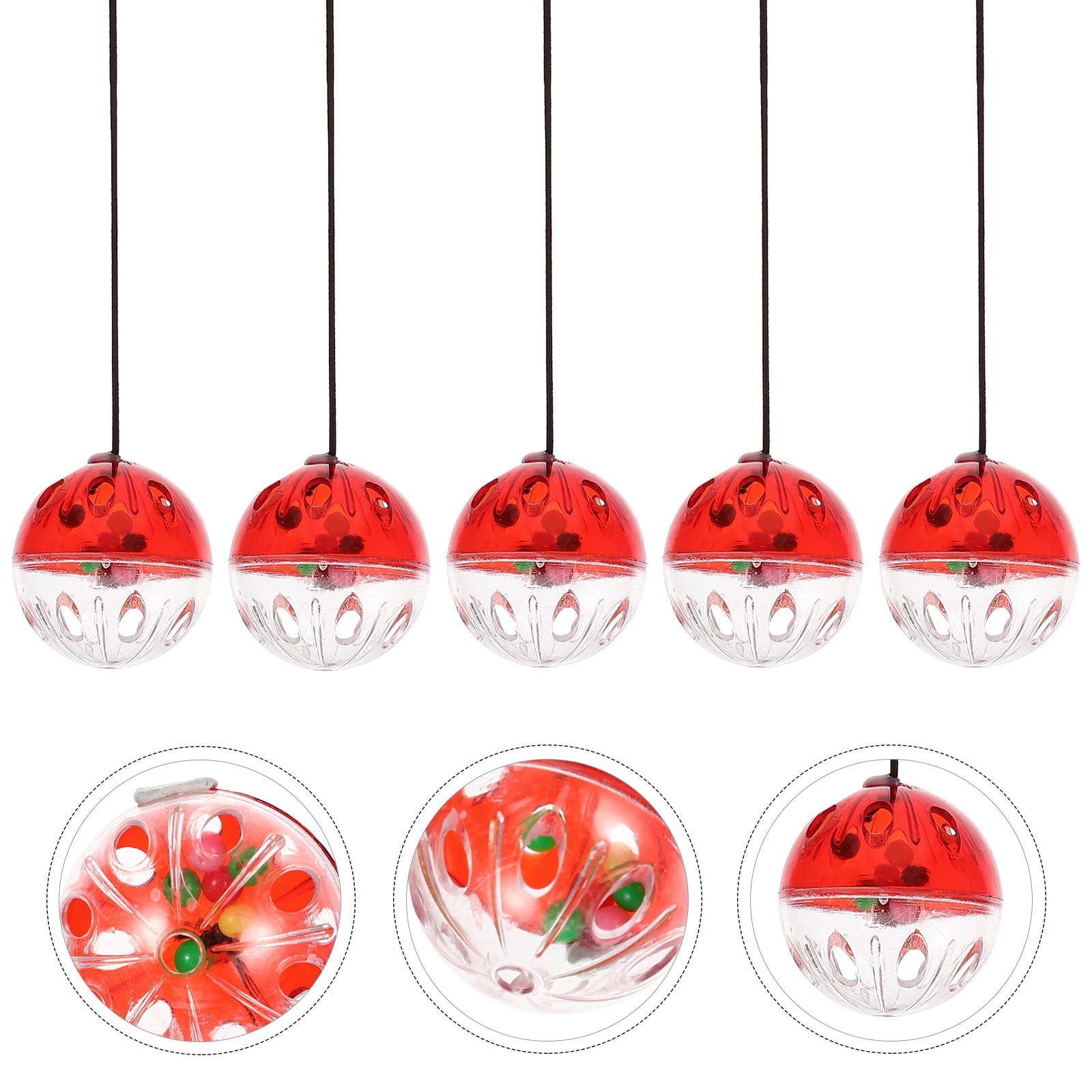 Raindrops 10Pcs Circular Cat Bell Toy with Elastic Rope Design for Pet ...