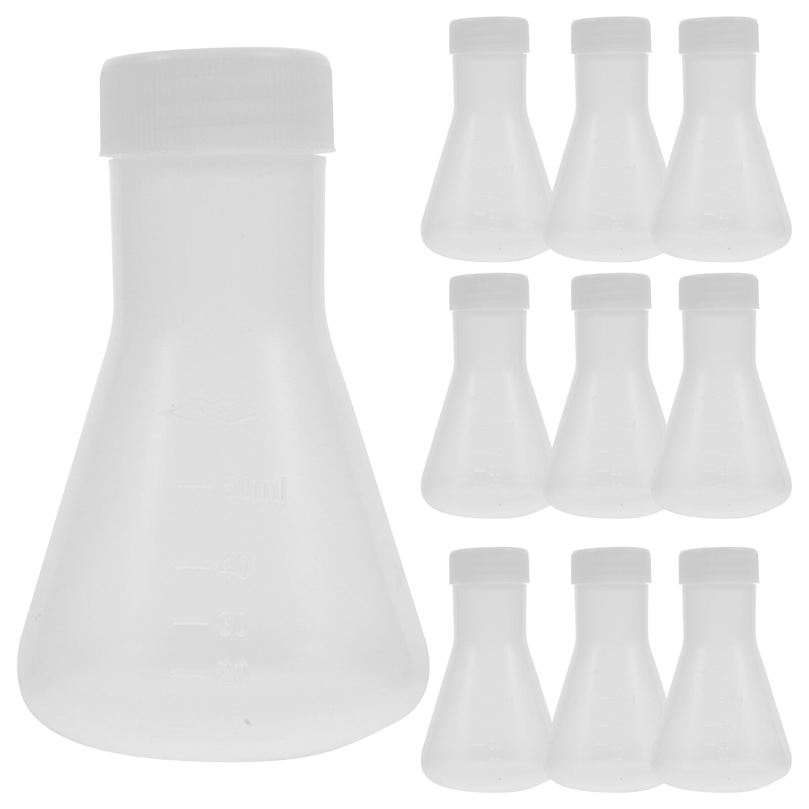 Raindrops 10Pcs Conical Plastic Science Flask for Precise Measurement ...