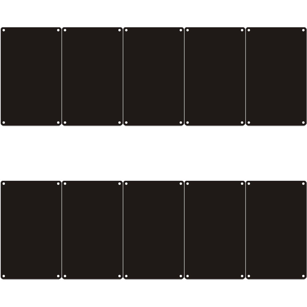 Raindrops 10Pcs Diy Door Plate Blank Metal Sign Black Aluminum For ...