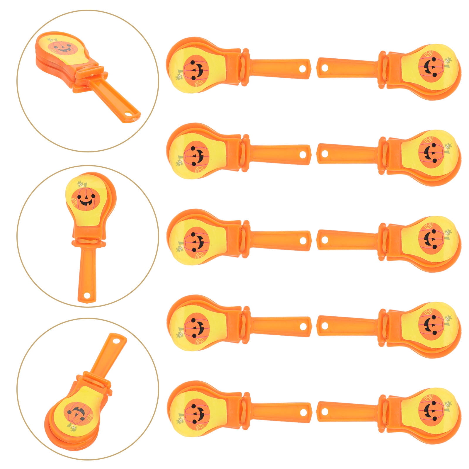 Raindrops 10pcs Noisemaker Toys Hand Clappers Orange Plastic for New ...