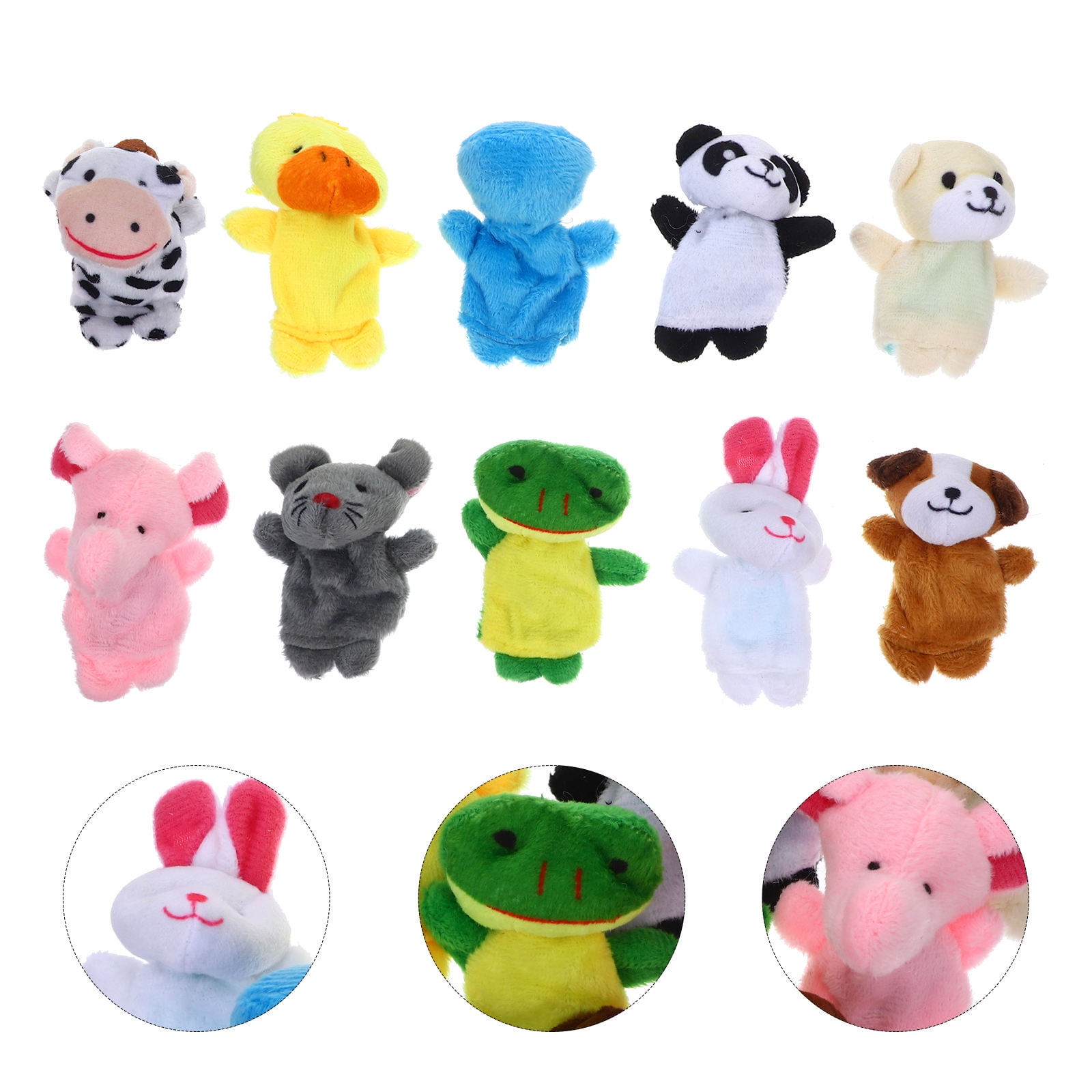 Raindrops 10Pcs Lovely Finger Puppets Assorted Color Plush Children ...