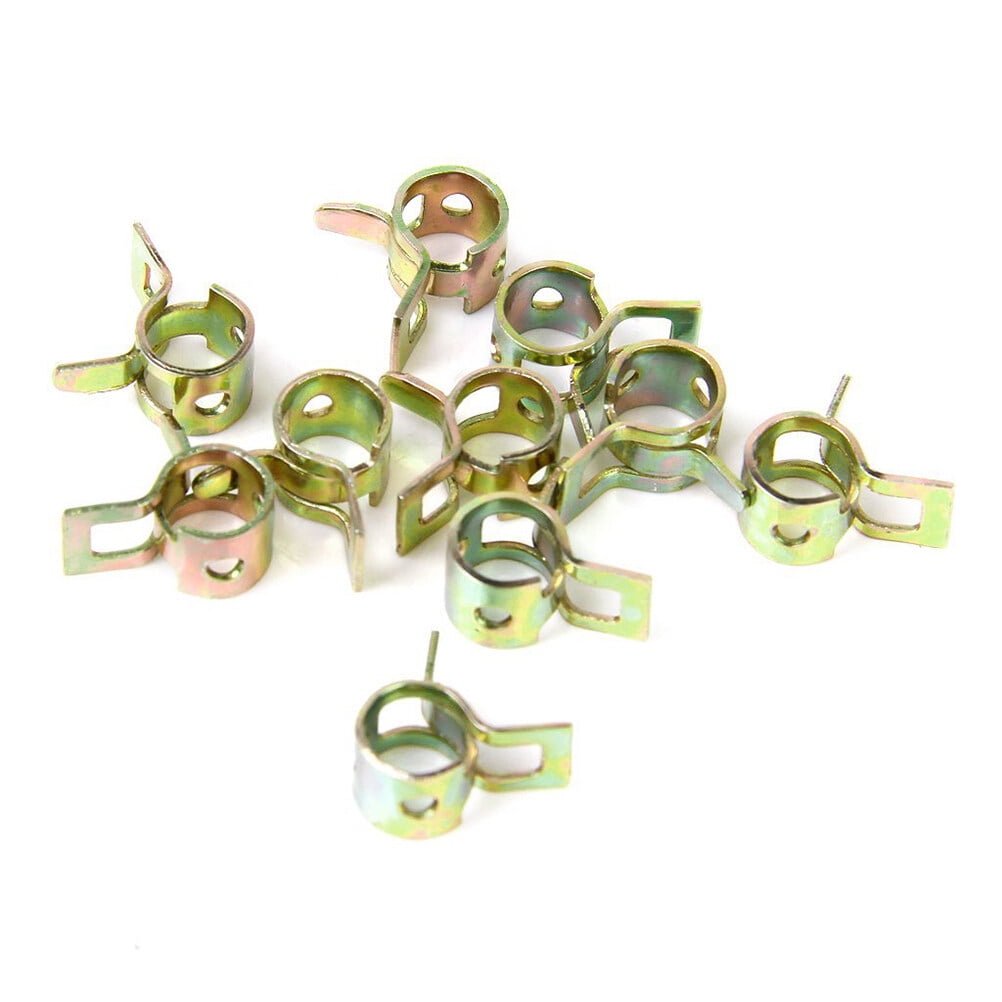 Raindrops 10Pcs Steel Fuel Hose Spring Clips Small Spring Clamps for ...