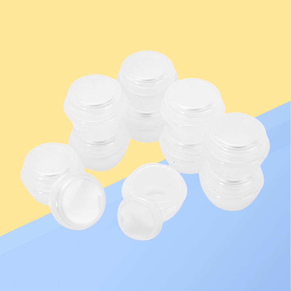 Raindrops 10Pcs Travel Cream Jars in 1.1X1.0X0.8In Transparent Plastic ...