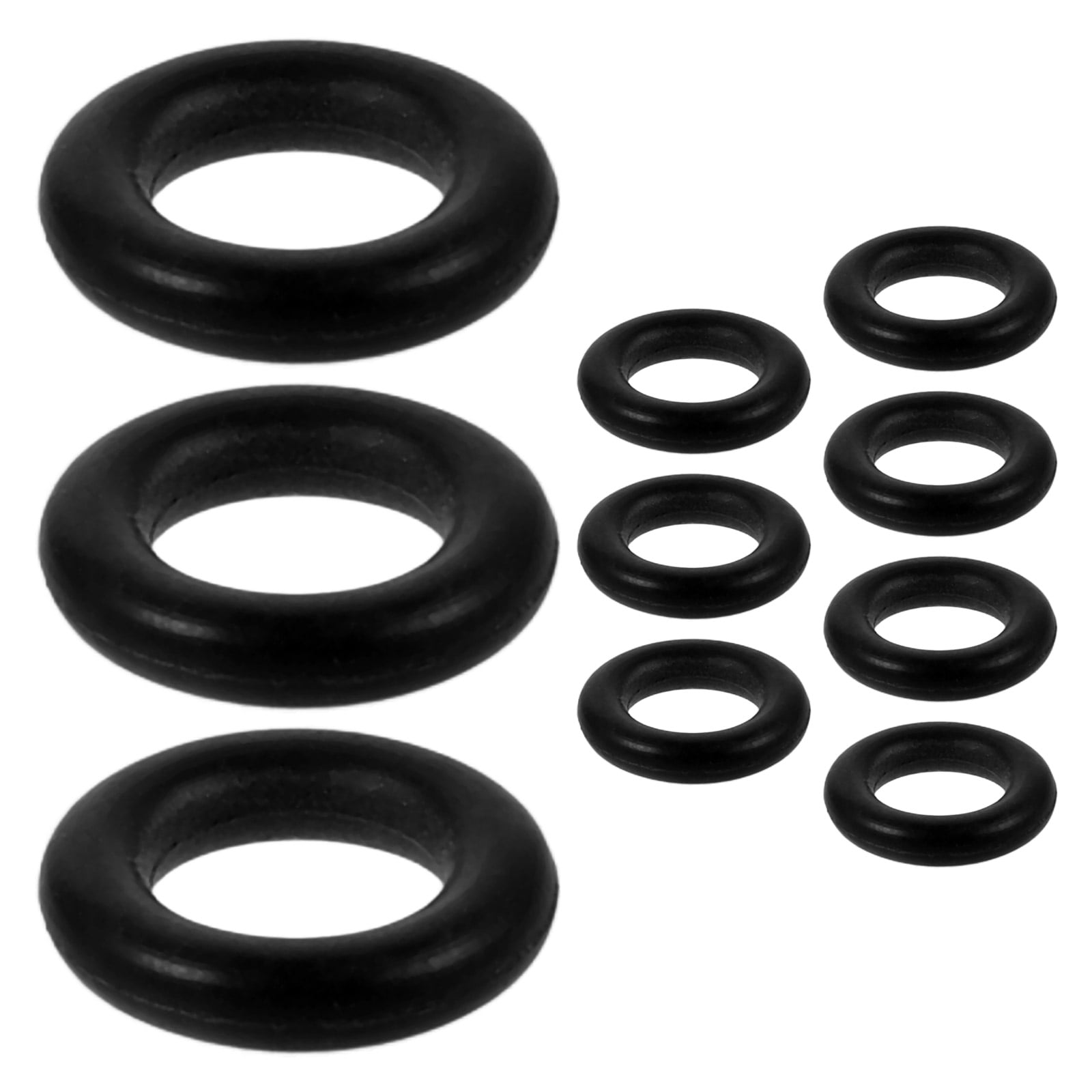 Raindrops 10Pcs Valve Stem Sealing Kit for Industrial Use Black Rubber ...