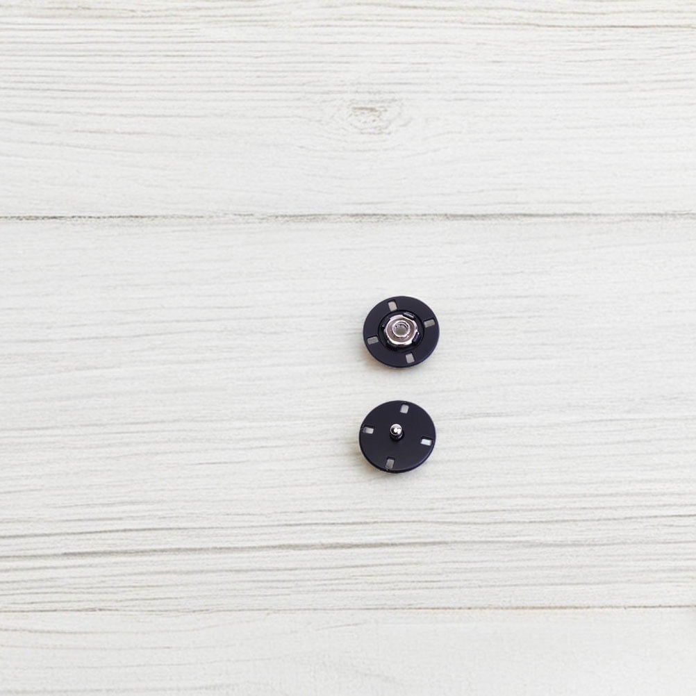 Raindrops 10Pcs Zinc Alloy Flat Metal Sew on Snap Buttons Black for ...