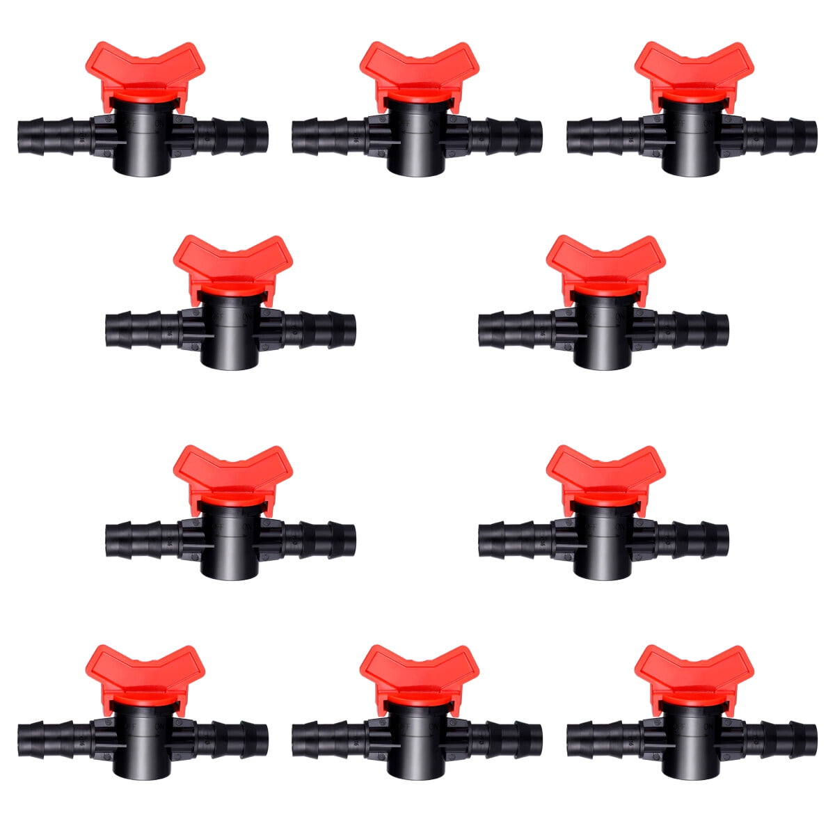 Raindrops 10Set Drip System Valves Ball Switches For Outdoor Garden Use ...