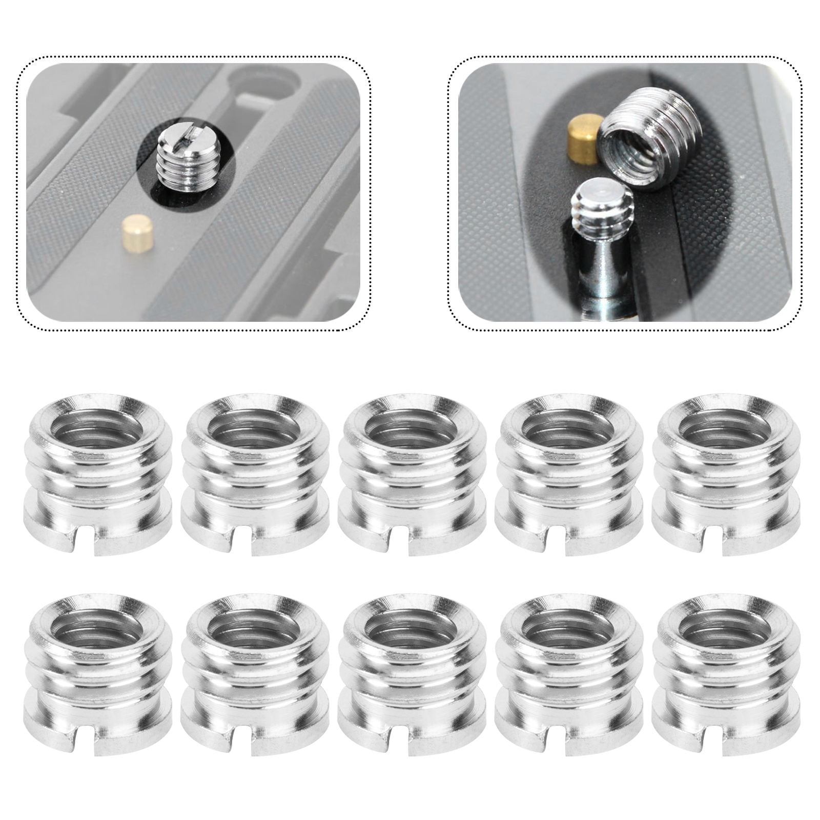 Raindrops Thread Screw Converter Camera Tripod Mount Nut 10Set Silver 0 ...