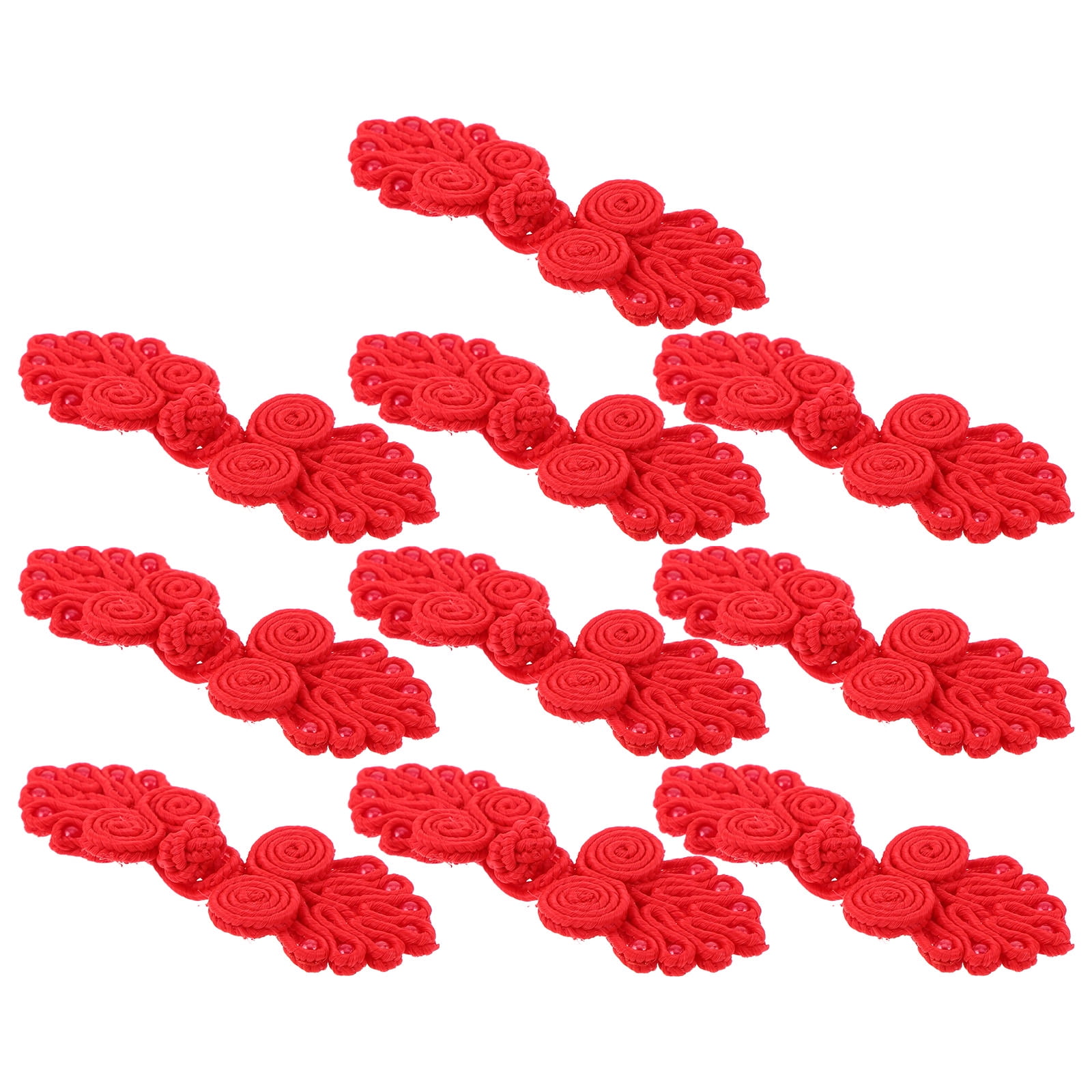 Raindrops Chinese Knots Sewing Buttons Closure Red Polypropylene Fiber ...