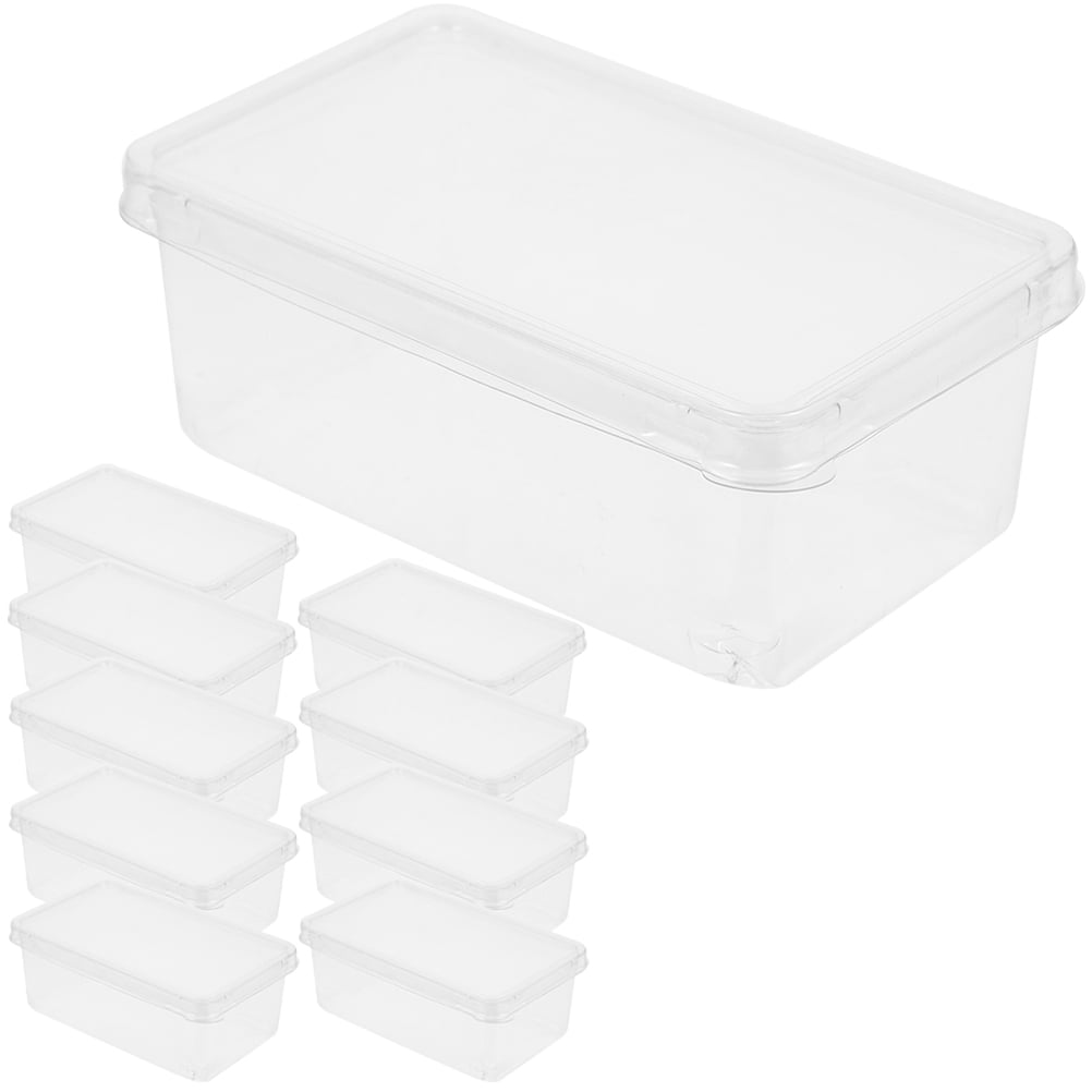 Raindrops 10pcs Clear Cake Boxes Dessert Storage Boxes Portable Bakery ...