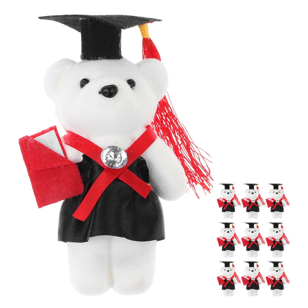 Raindrops 10pcs Cute Graduation Bear Bouquet Decorations Adorable Plush ...