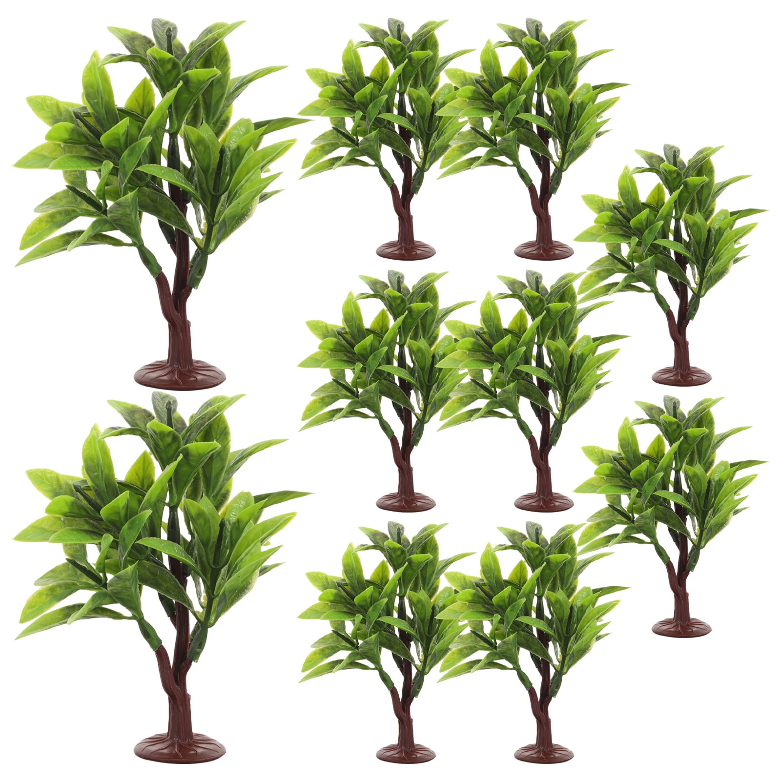 Raindrops 10pcs Model Plants Plastic Simulate Trees Garden Backdrop ...