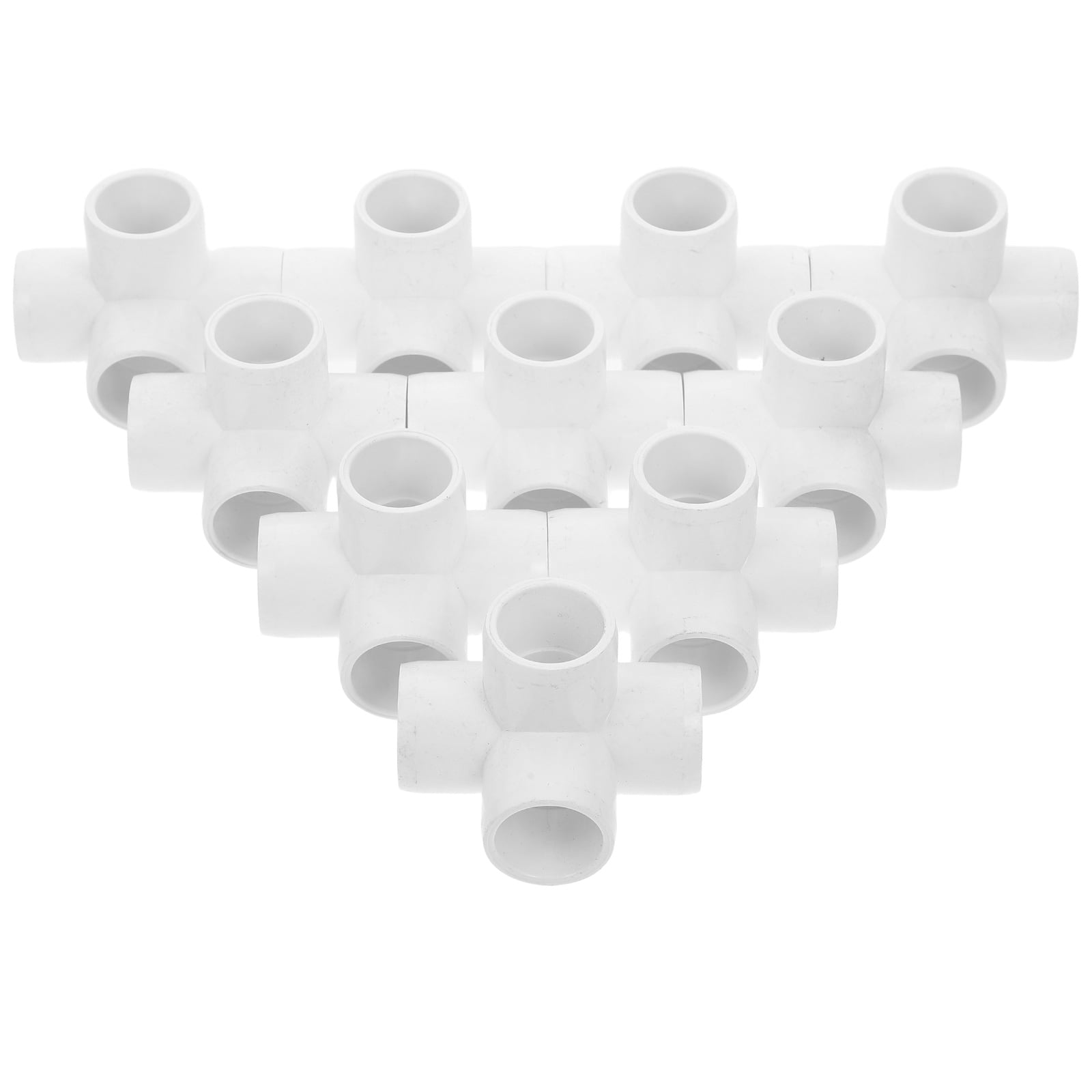 Raindrops 10pcs PVC Pipe Fittings 1/2 Inch 4 Way Furniture Grade Right ...