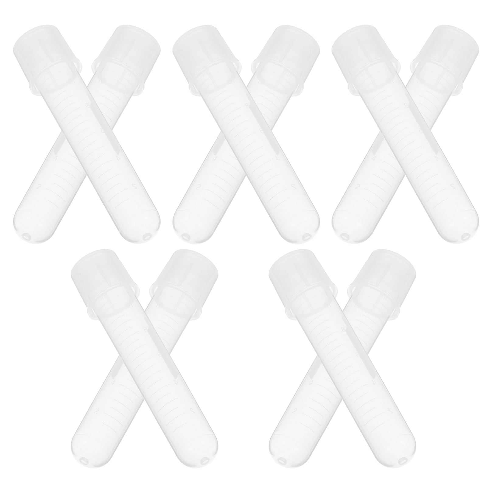 Raindrops 10pcs Plastic Shake Tubes With Cap Graduated Test Tubes With ...