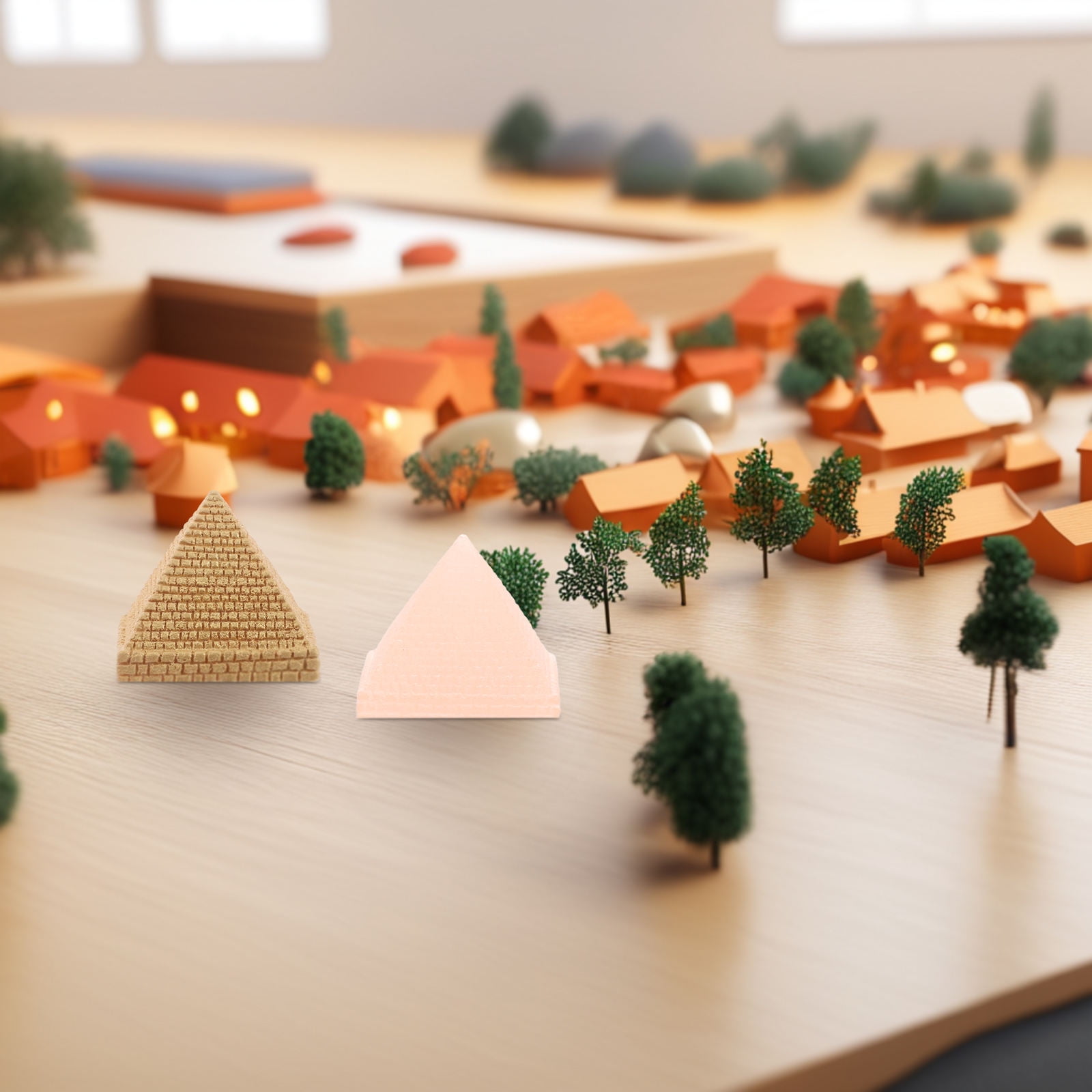 Raindrops 10pcs Resin Ancient Egyptian Pyramid Statue Micro-Landscaping ...