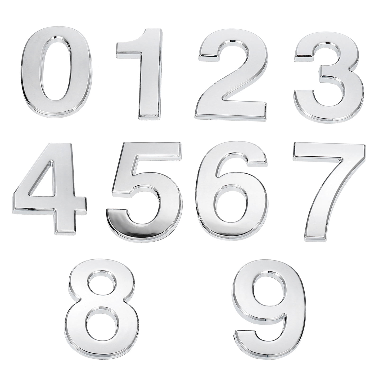Raindrops 10pcs Stainless Steel Door Numbers Self-Adhesive Mailbox ...