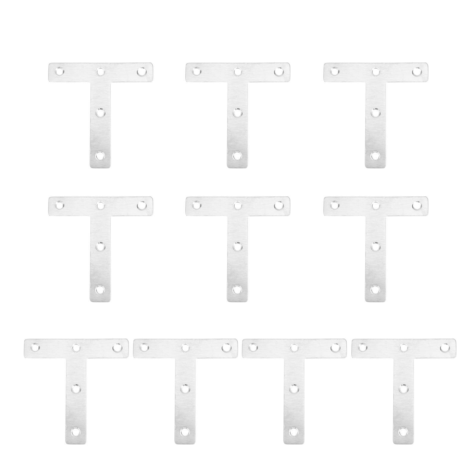 Raindrops 10pcs T-Shape 80mm*80mm Steel Corner Angle Brackets Brace ...
