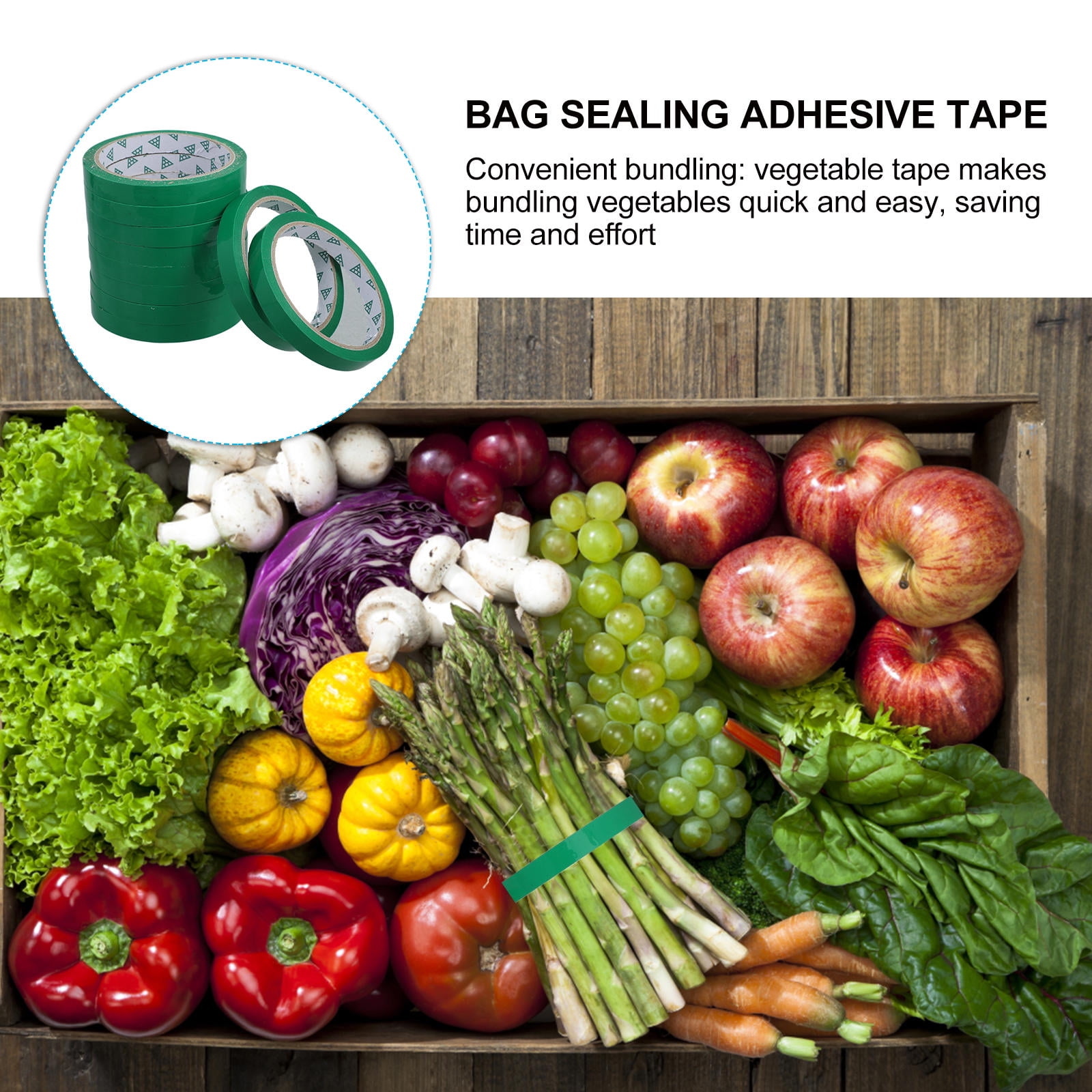 Raindrops 10pcs Tape Bag Sealer Produce Bag Sealing Strip Adhesive Tape ...