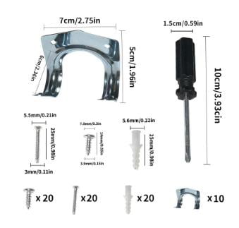 Raindrops 10pcs Tool Hanger Hooks Wall-Mounted Hook Set for Garage Tool ...