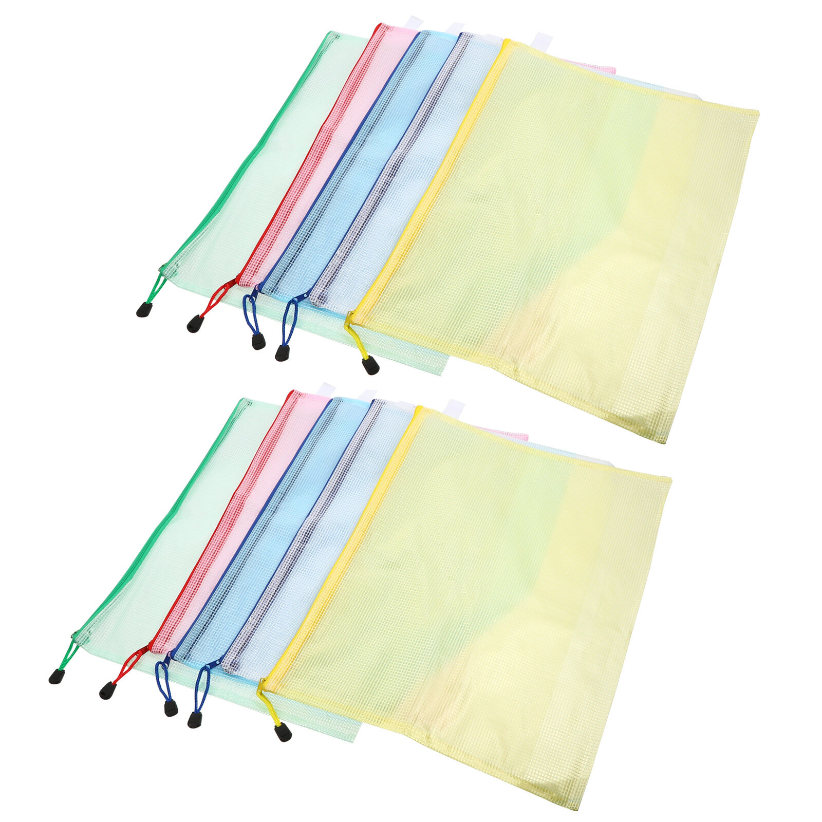 Raindrops 10pcs Zipper File Bags A3 Mesh Zipper Pouch Document Bags for ...