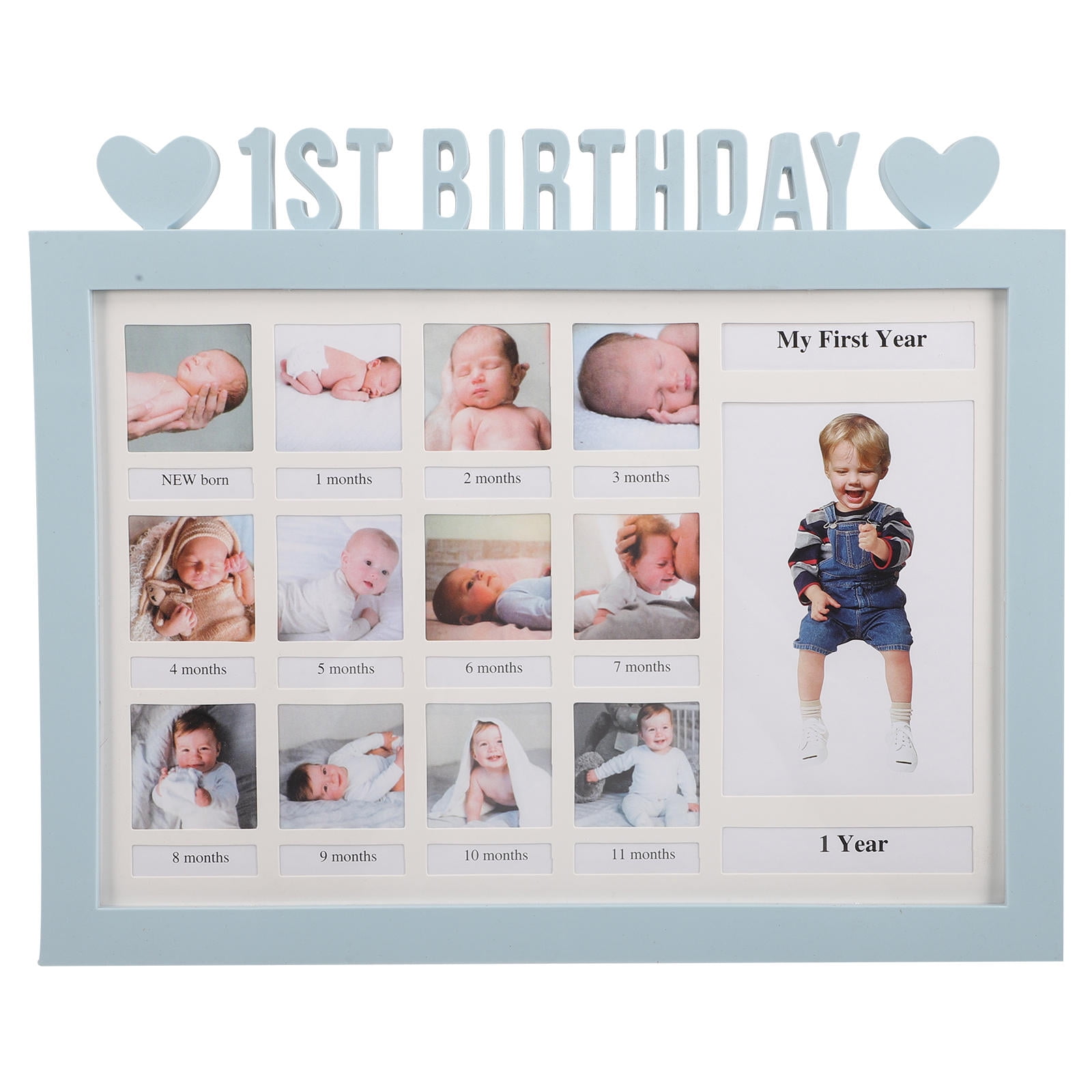 Raindrops 12 Month Picture Frame Months Milestone Birthday Photo Baby ...