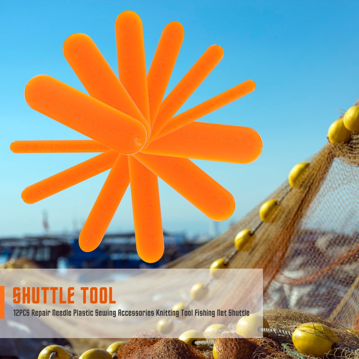 Raindrops 12 PCS Fishing Net Netting Shuttle Making Tool Smooth-running ...