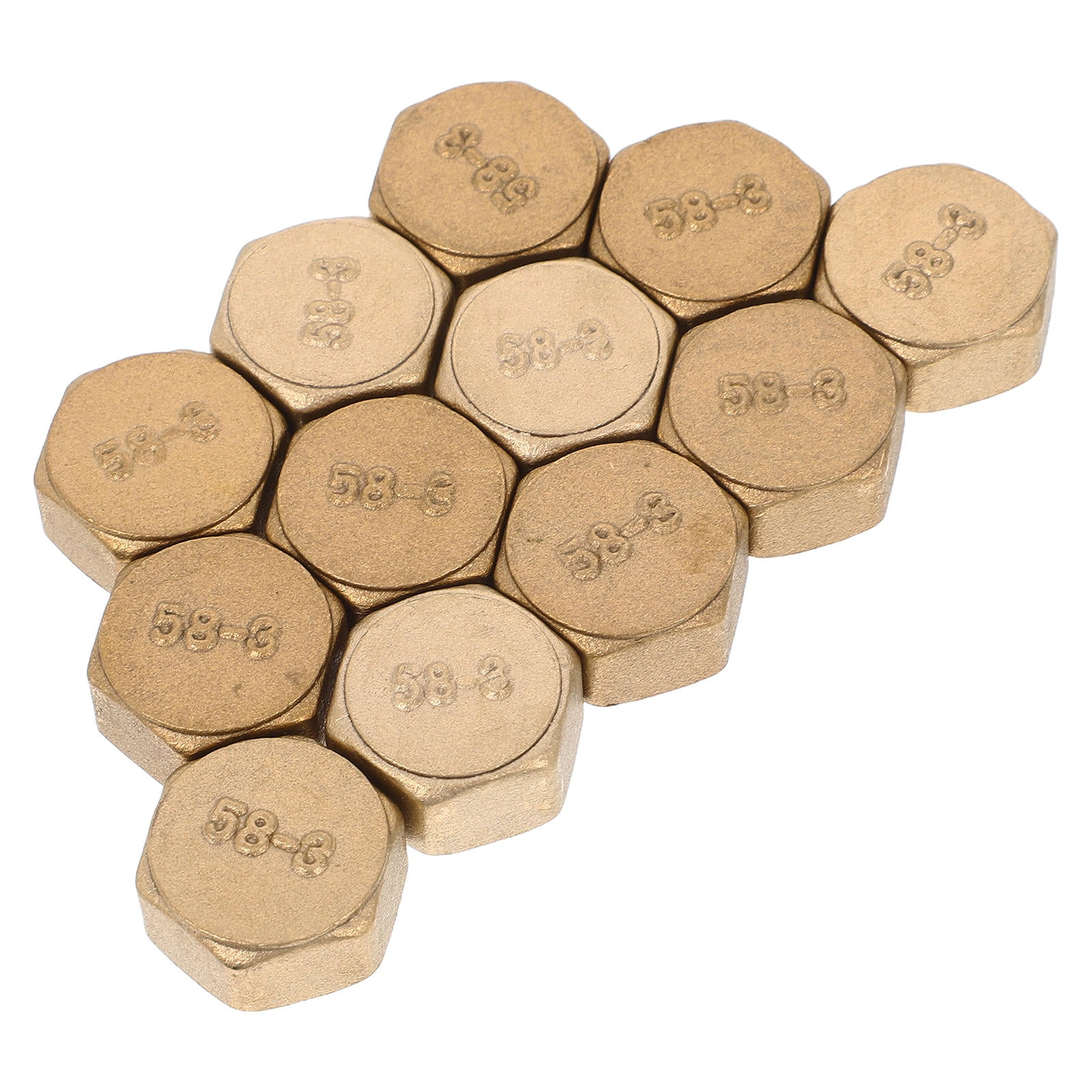 Raindrops 12 Pcs Brass Pipe Caps Thread Socket Pipe End Cap Plugs ...