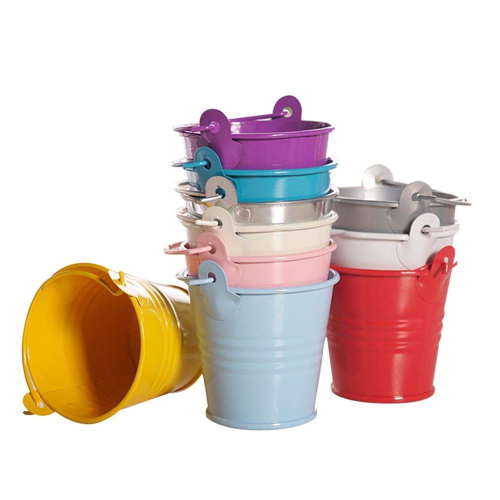 Raindrops 12 Pcs Buckets Candy Colored Flower Pot Rustic DIY ...
