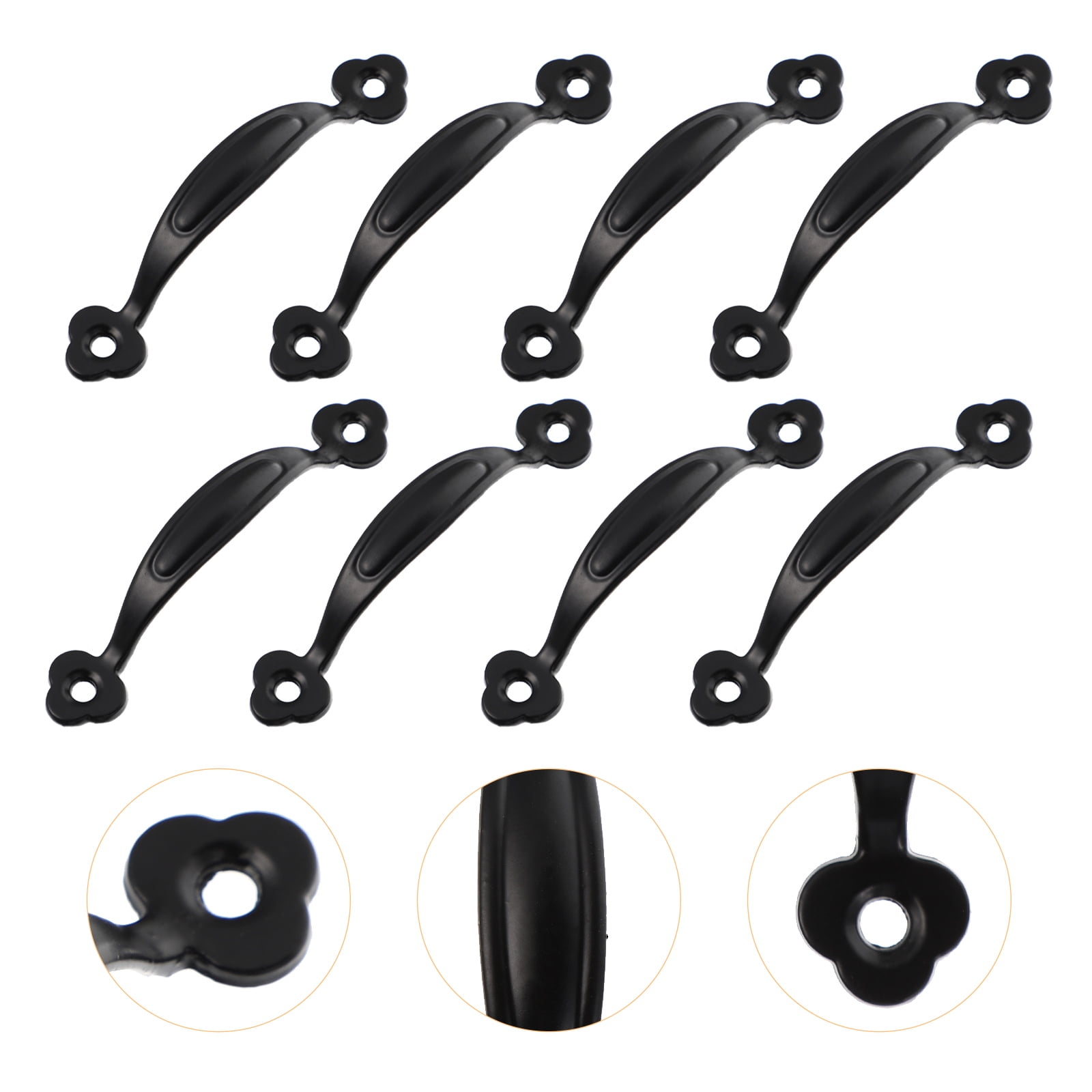 Raindrops 12 Pcs Cabinet Knobs Furniture Handles Black Kitchen Pulls ...