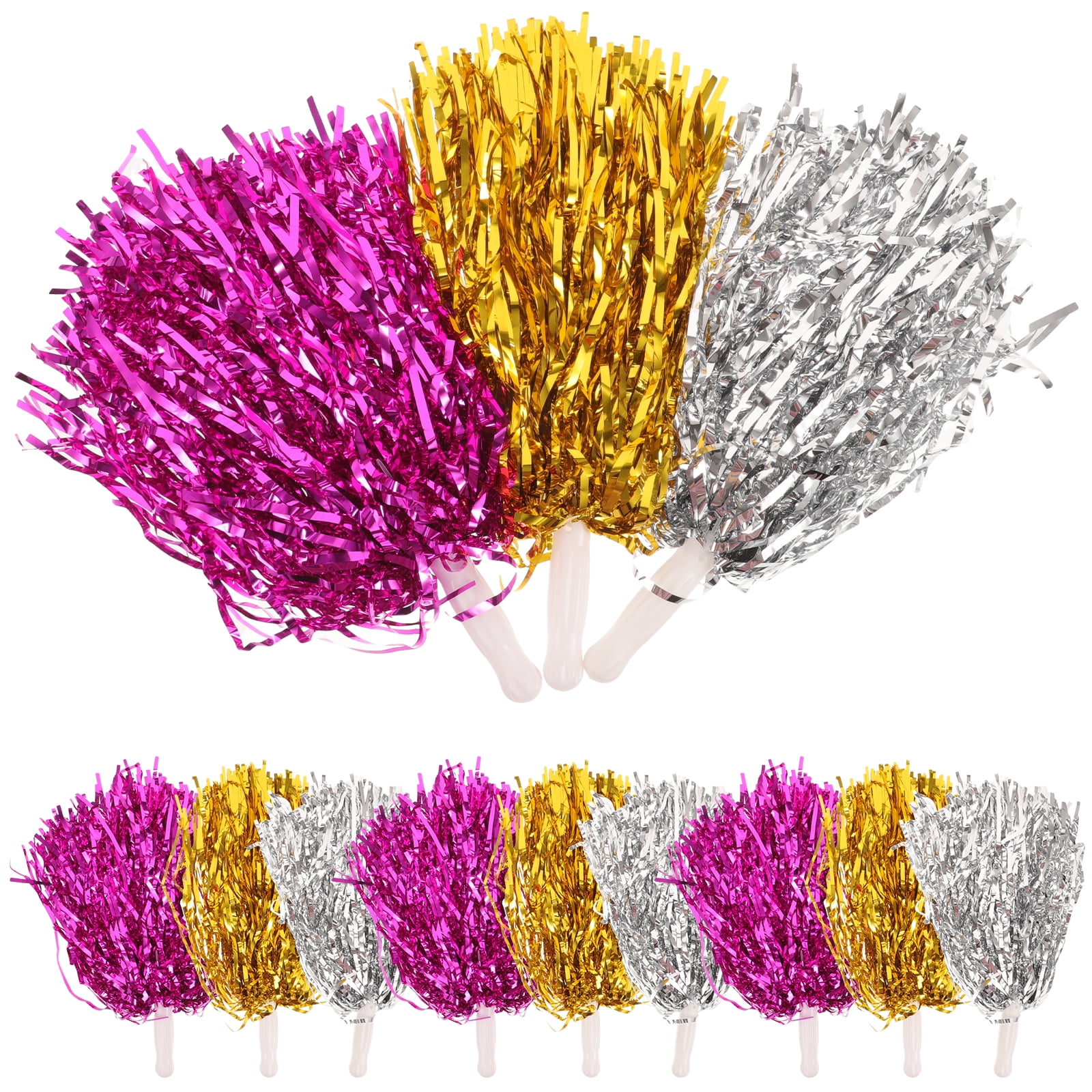 Raindrops 12 Pcs Cheerleading Hand Flower Cheerleader Costume Pom Poms ...