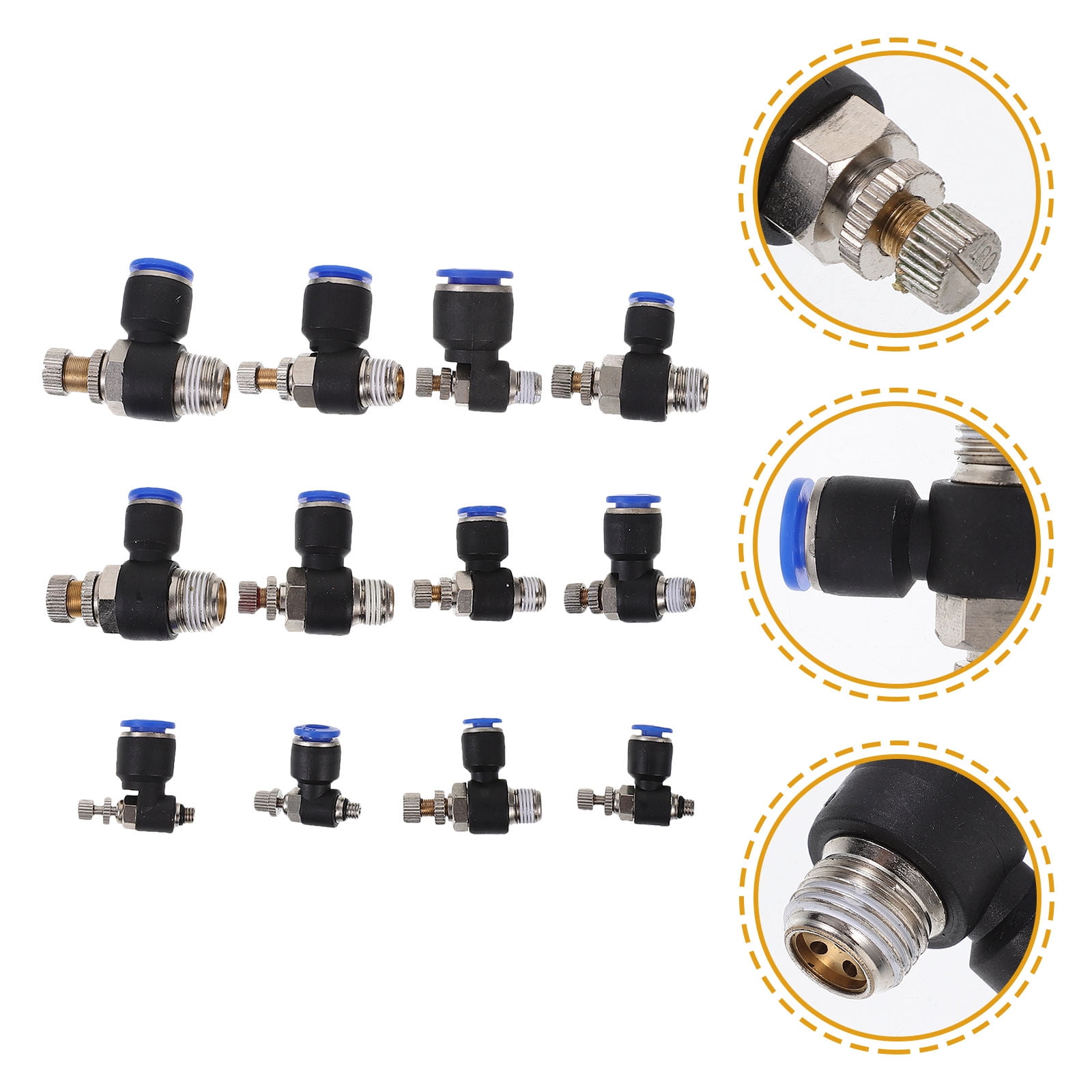 Raindrops 12 Pcs Connector Air Pipe Fitting Hose Joint - Walmart.com