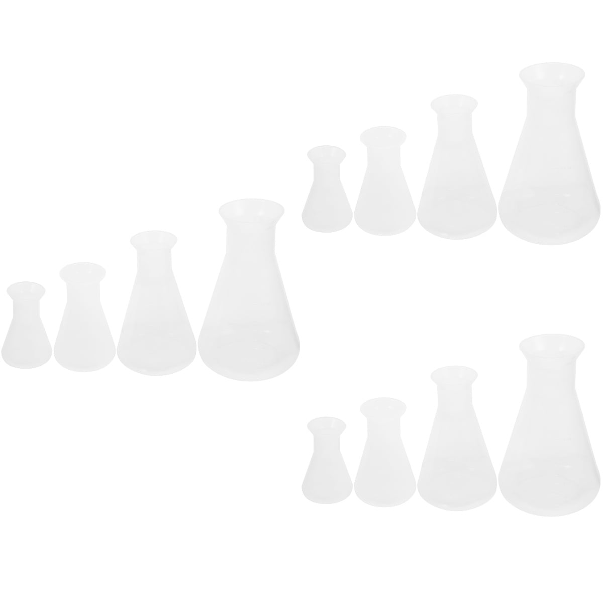 Raindrops 12 Pcs Erlenmeyer Flasks Laboratory Experimental Flask Scale ...