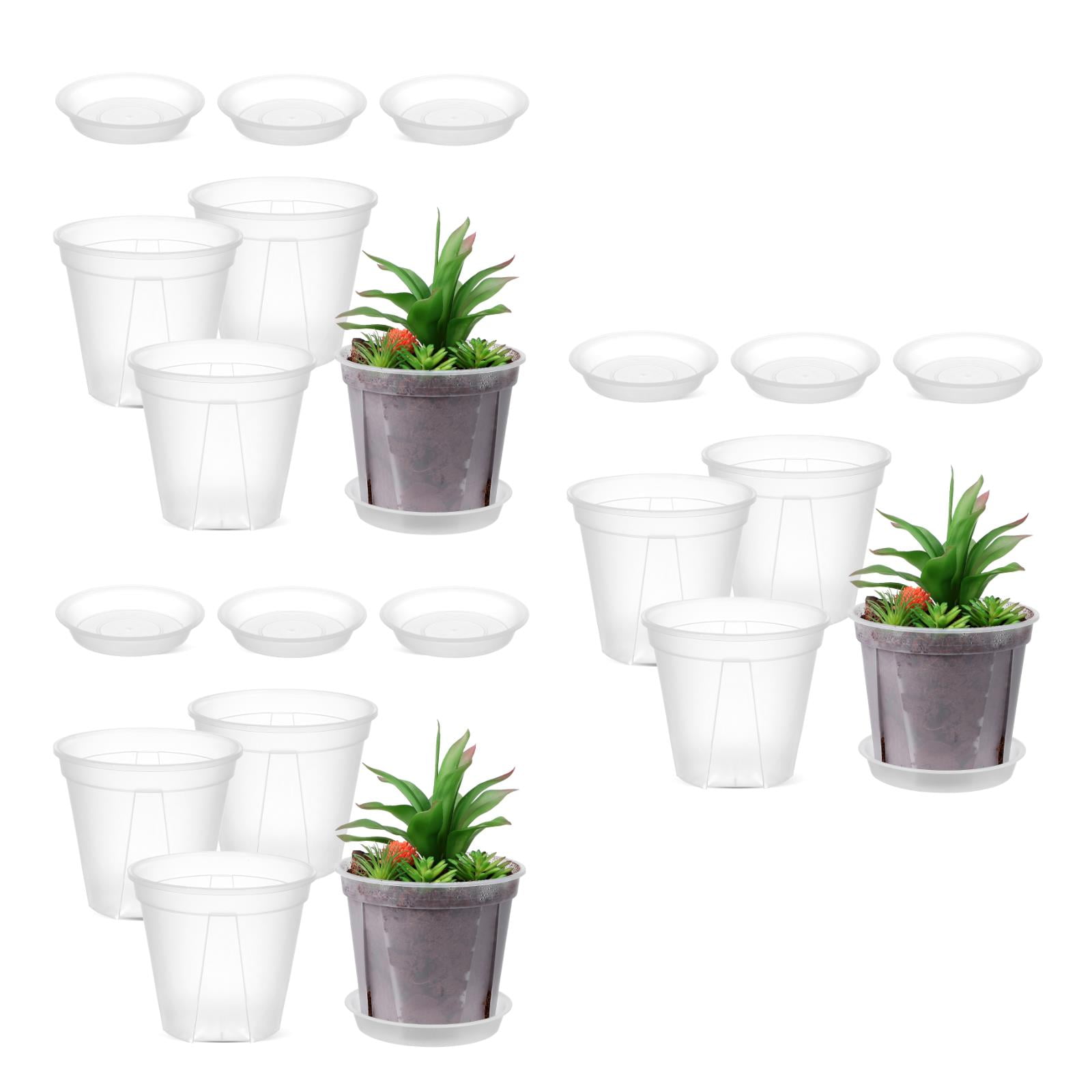 Raindrops Raindrops 12 Pcs Flower Pots Plastic Planter Plants Pots 0.6 ...