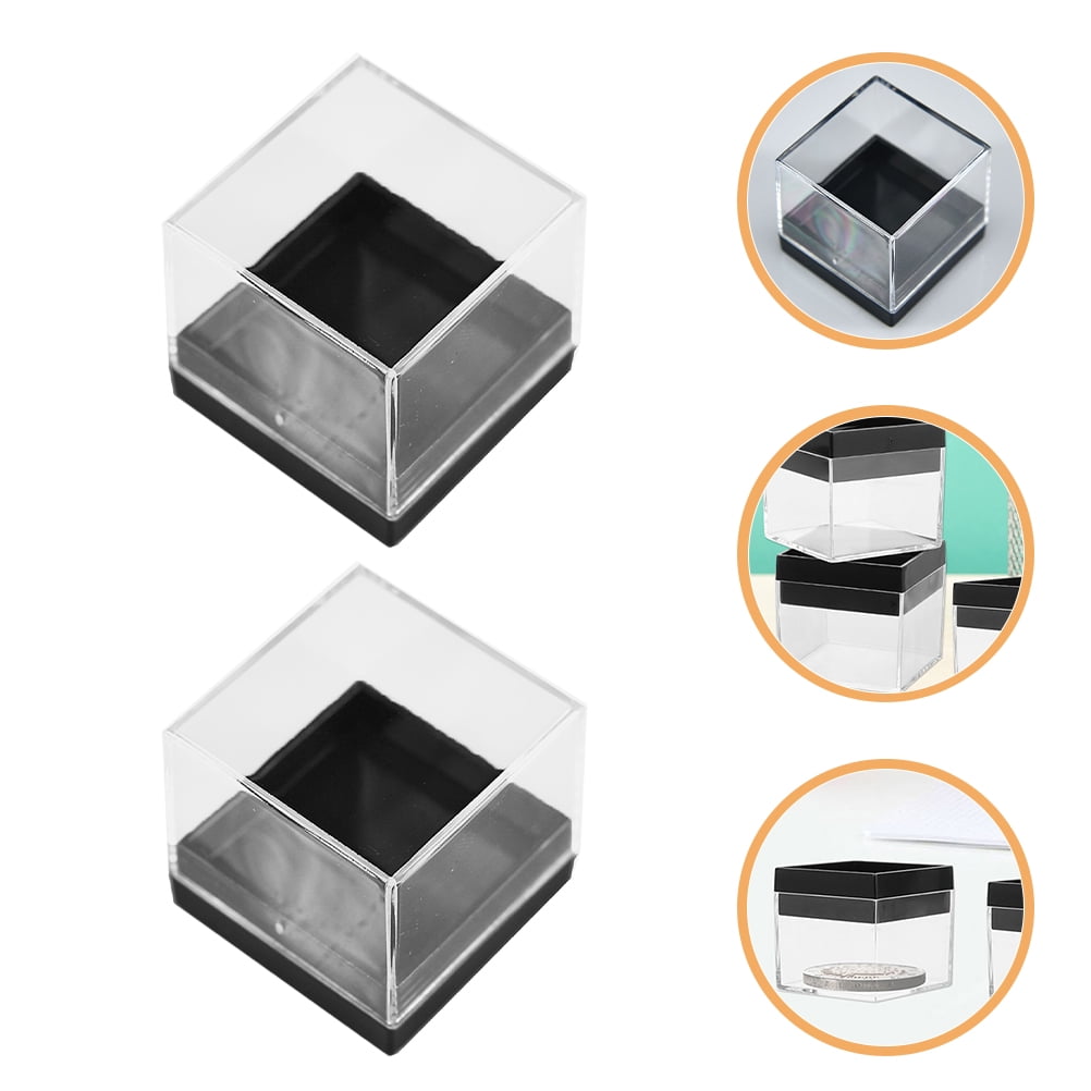 Raindrops 12 Pcs Mineral Sample Display Case Transparent Specimen ...