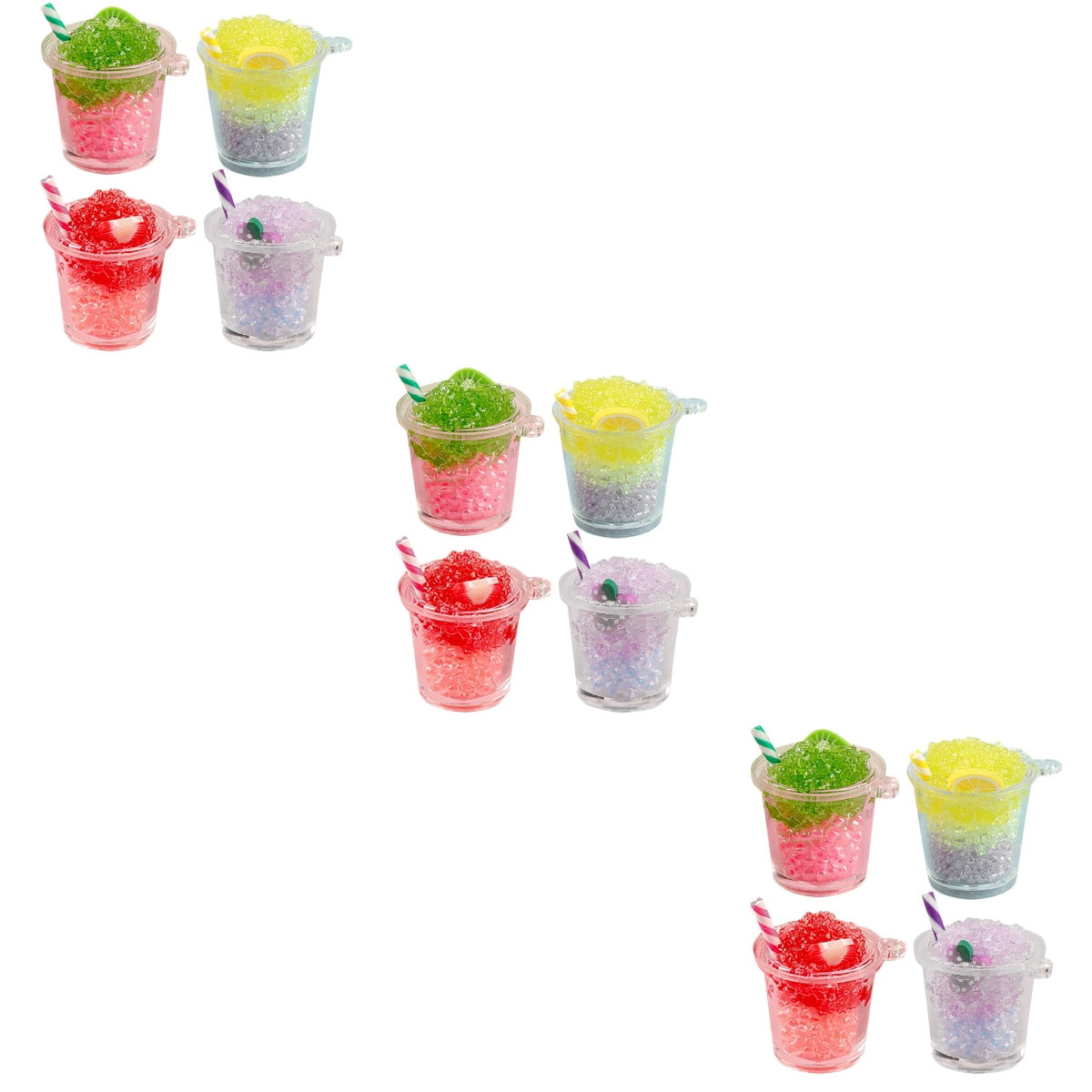 Raindrops 12 Pcs Miniature Beverage Cups Doll House Drinks Models ...
