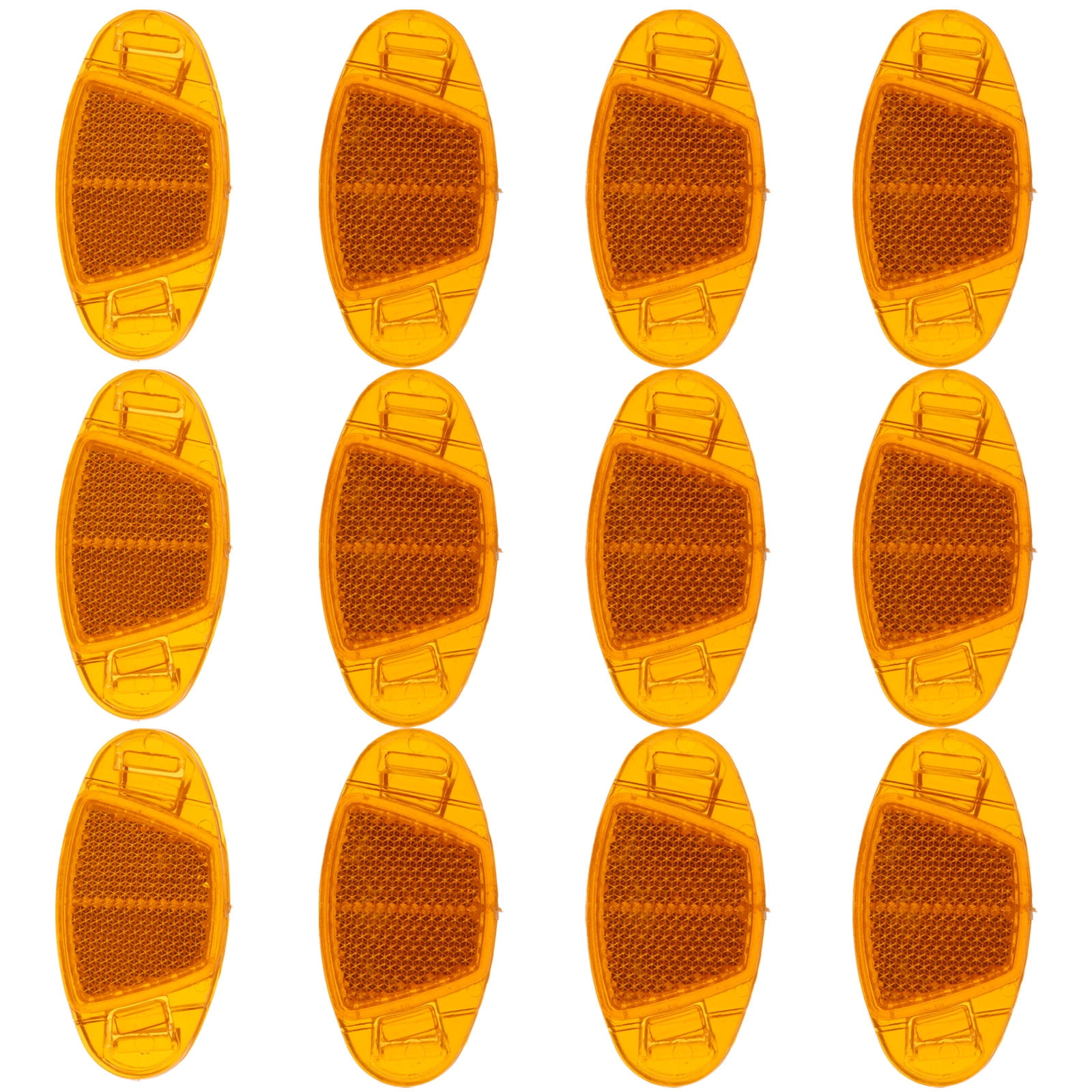 Raindrops 12 Pcs Orange PVC Bike Reflector Kit for Spokes Night Safety ...