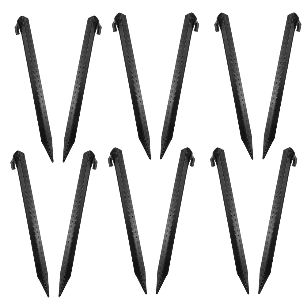 Raindrops 12 Pcs Plastic Tent Stakes Garden Lawn Tarp Stakes Tent ...