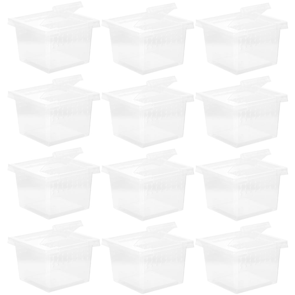 Raindrops 12 Pcs Reptile Cage Transparent Snake Terrariums Bug ...