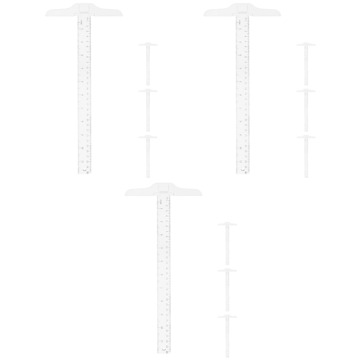 Raindrops 12 Pcs T-Square Ruler Carpentry Ruler Art Supplies T Ruler ...
