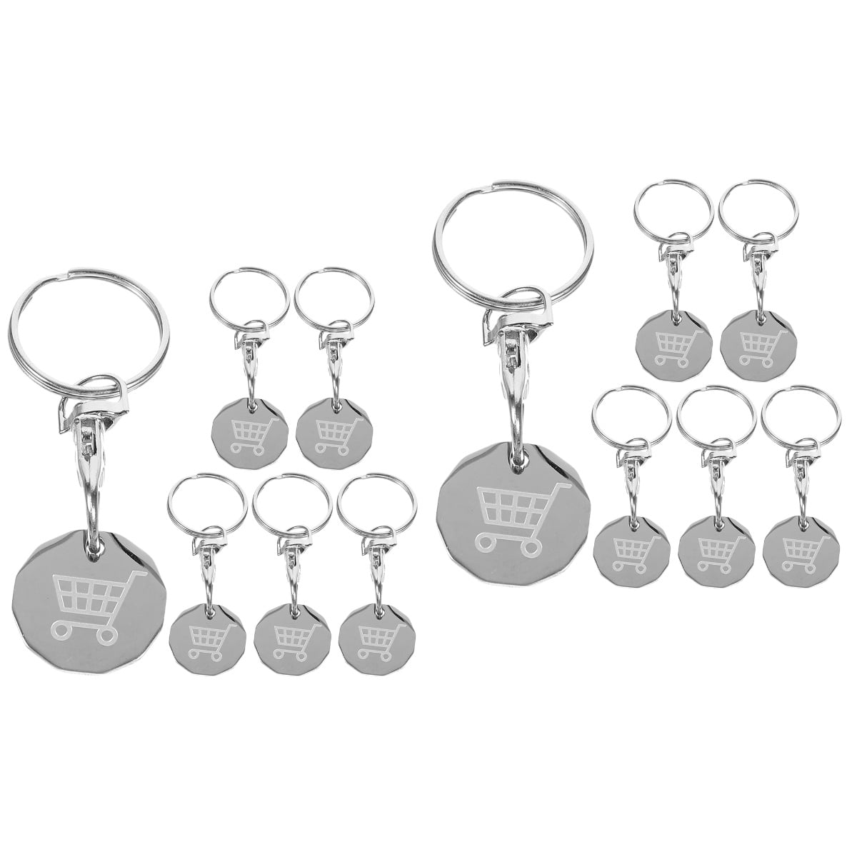 Raindrops 12 Pcs Trolley Tokens and Key Rings Shopping Trolley Tokens ...