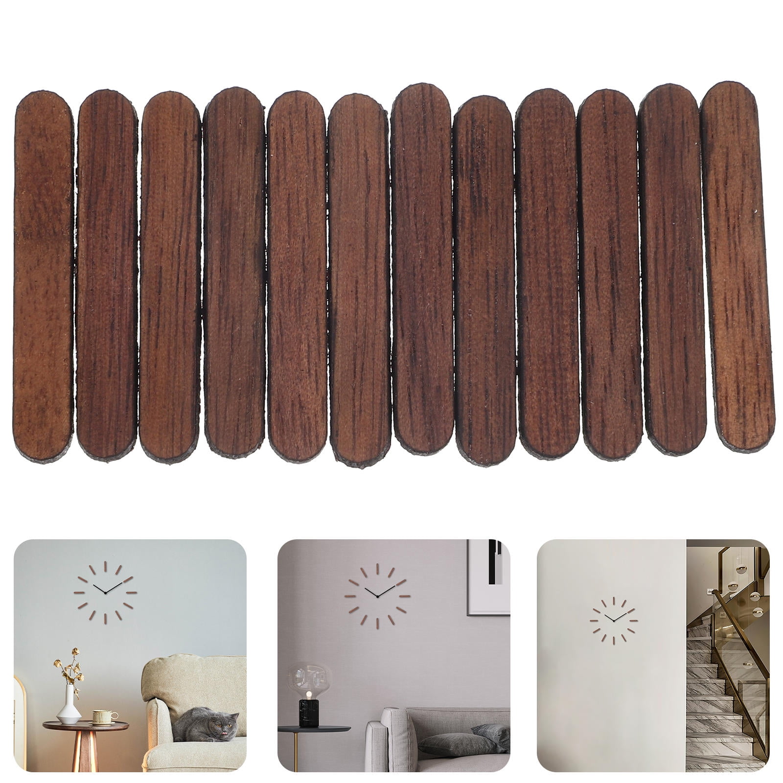 Raindrops 12 Pcs Vertical Bar Hour Marker For Diy Wall Clock Sturdy ...