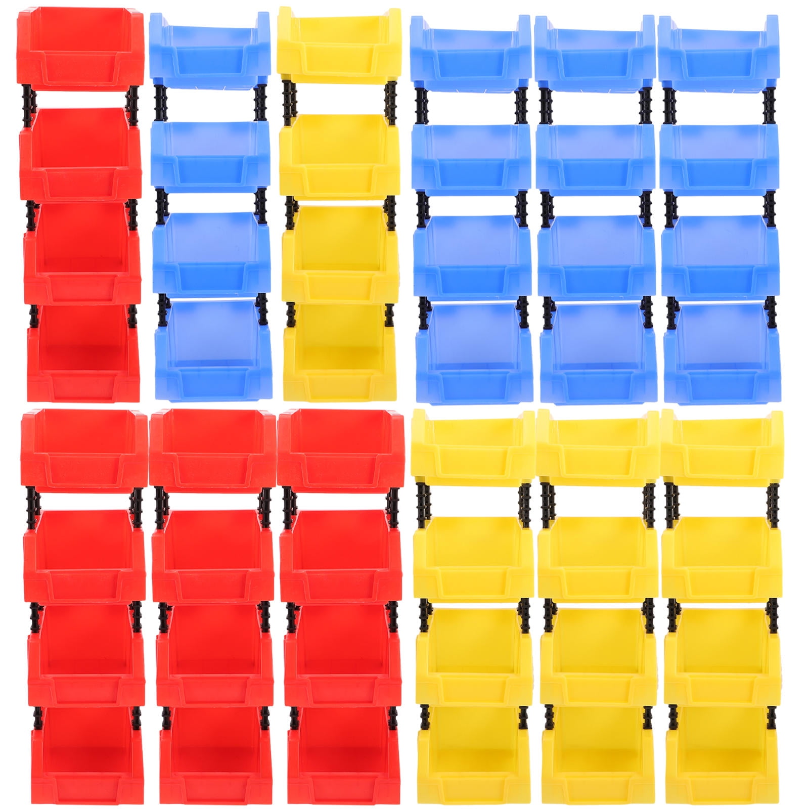 Raindrops 12 Pcs Wicker Storage Basket Bins Slanted Shelf Box Warehouse ...