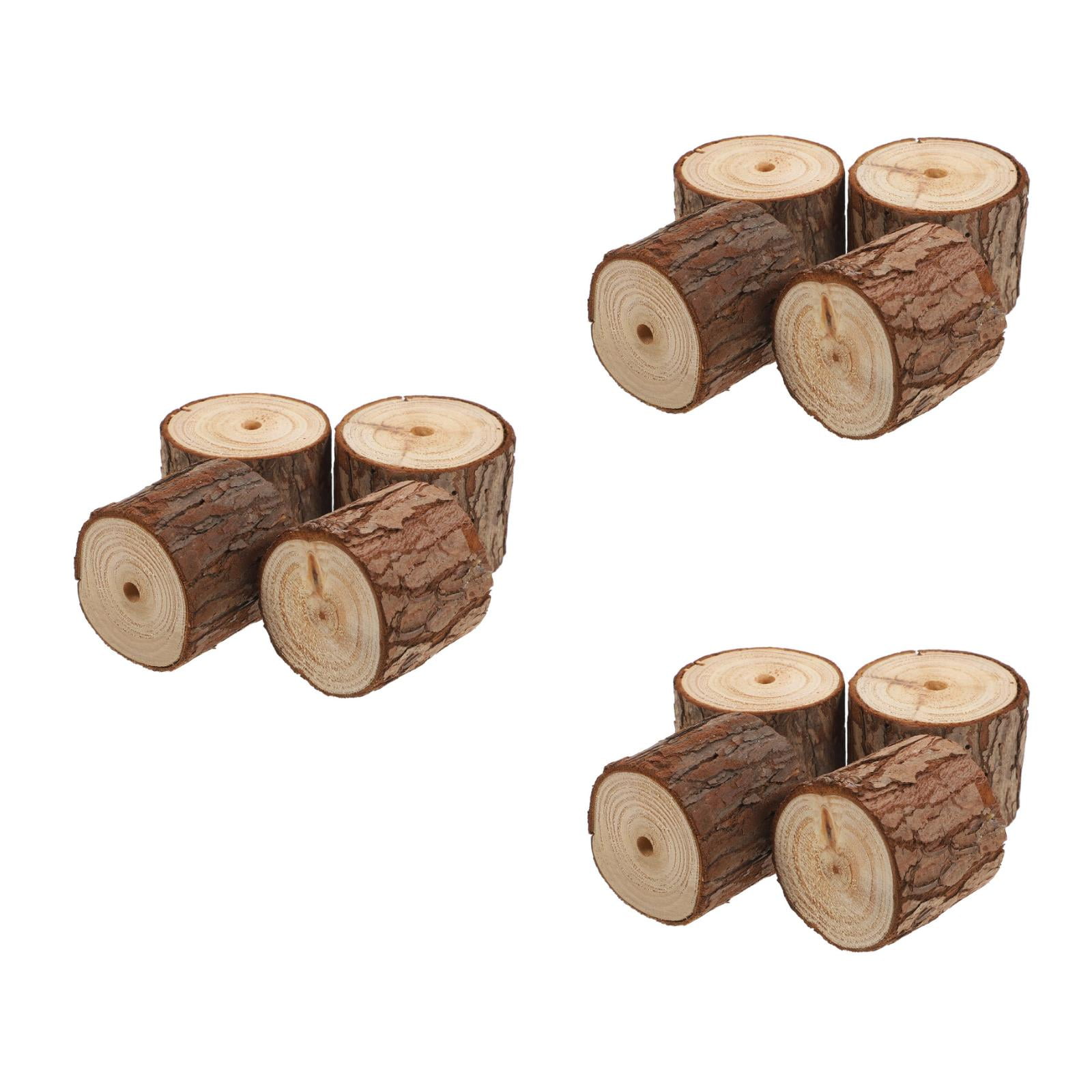 Raindrops 12 Pcs Wood Bark Flower Pot Natural Tree Stump Flower ...