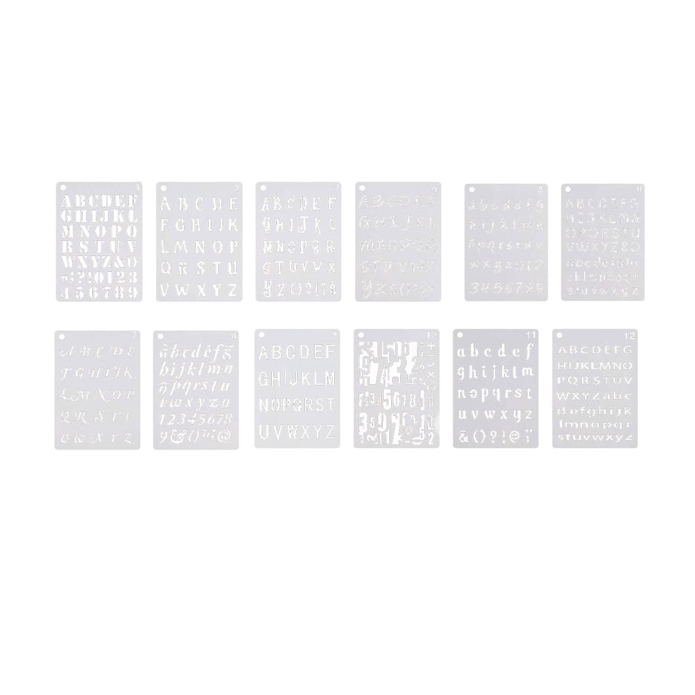 Raindrops 12 Sheets Alphanumeric Template Tracing Painting Child White ...