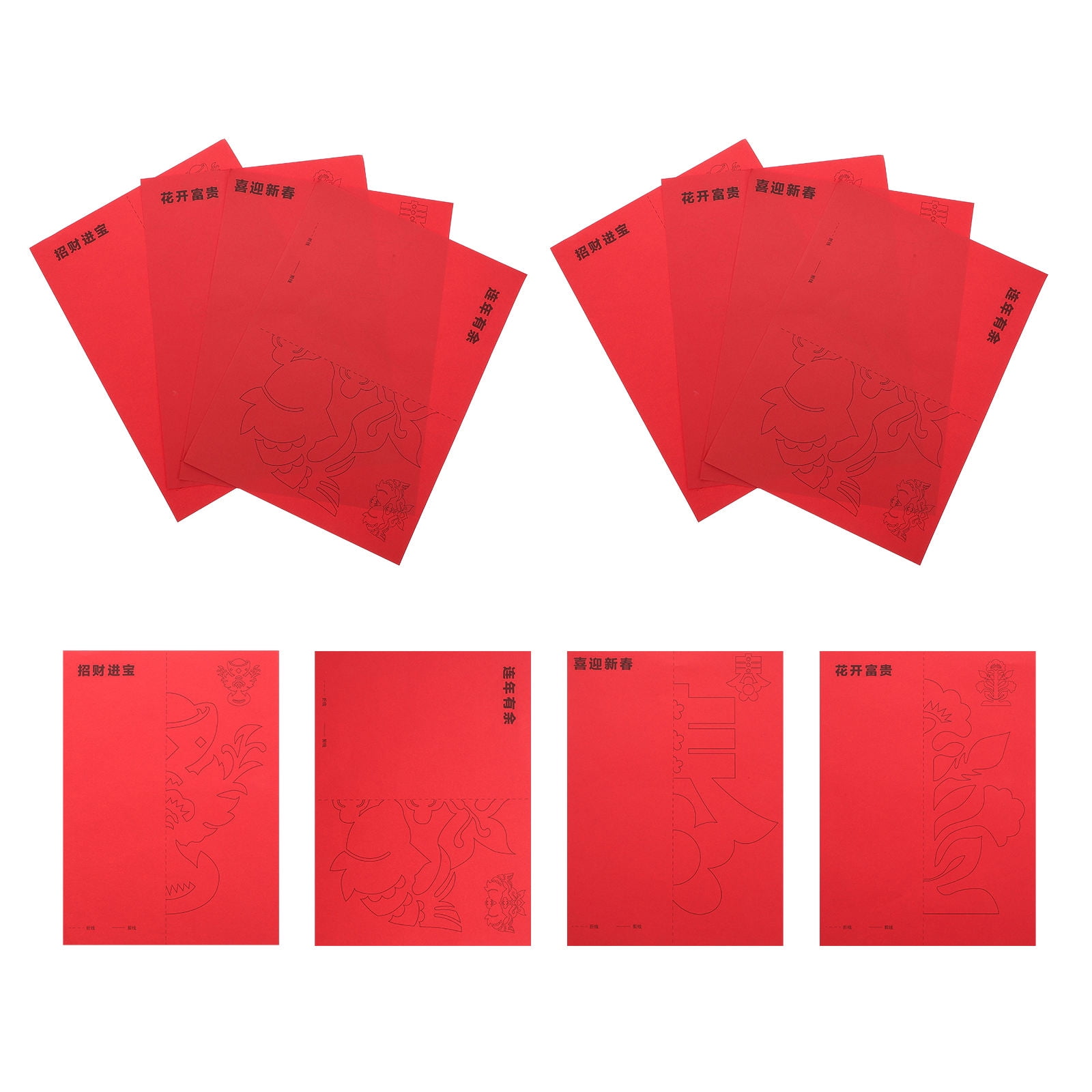 Raindrops DIY Origami Paper Kit Red Foldable Sheets for Creative Paper ...