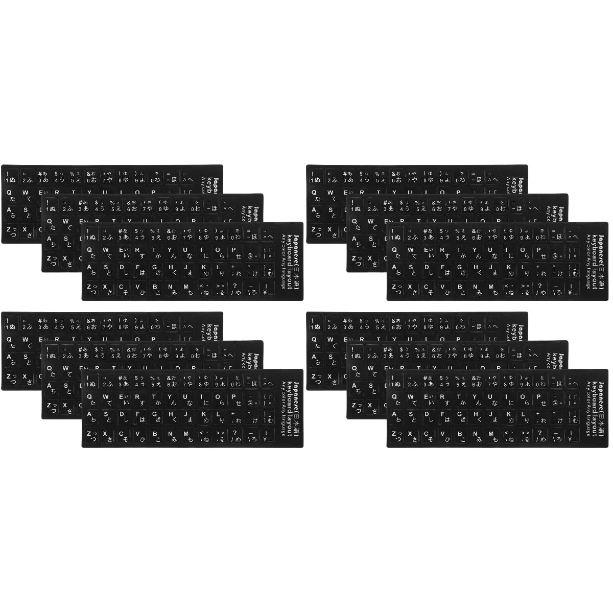 Raindrops 12 Sheets Japanese Language Keyboard Stickers Laptop Keyboard ...