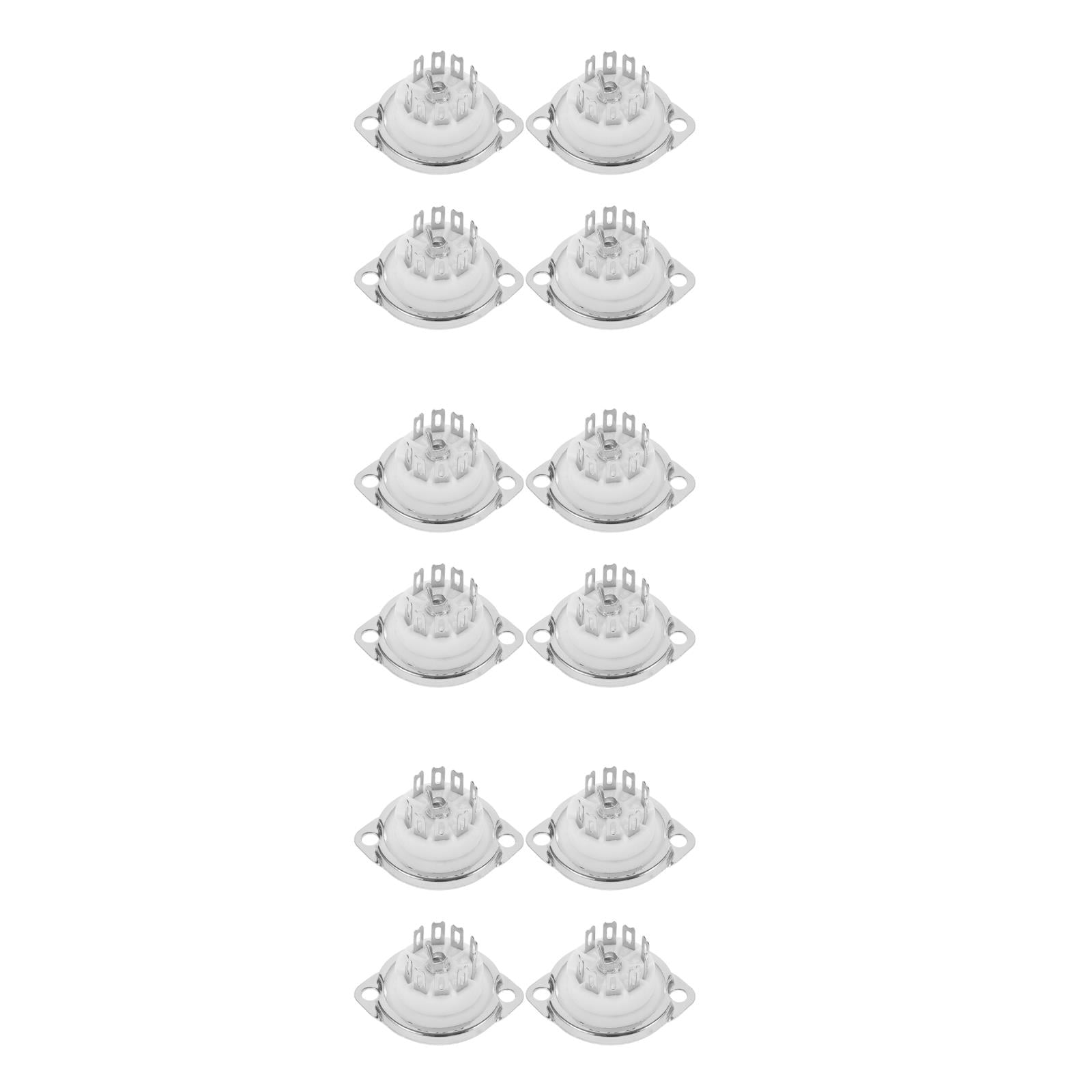 Raindrops Hemoton 12 pcs 9 Pin Ceramic Tube Socket for Audio Equipment ...
