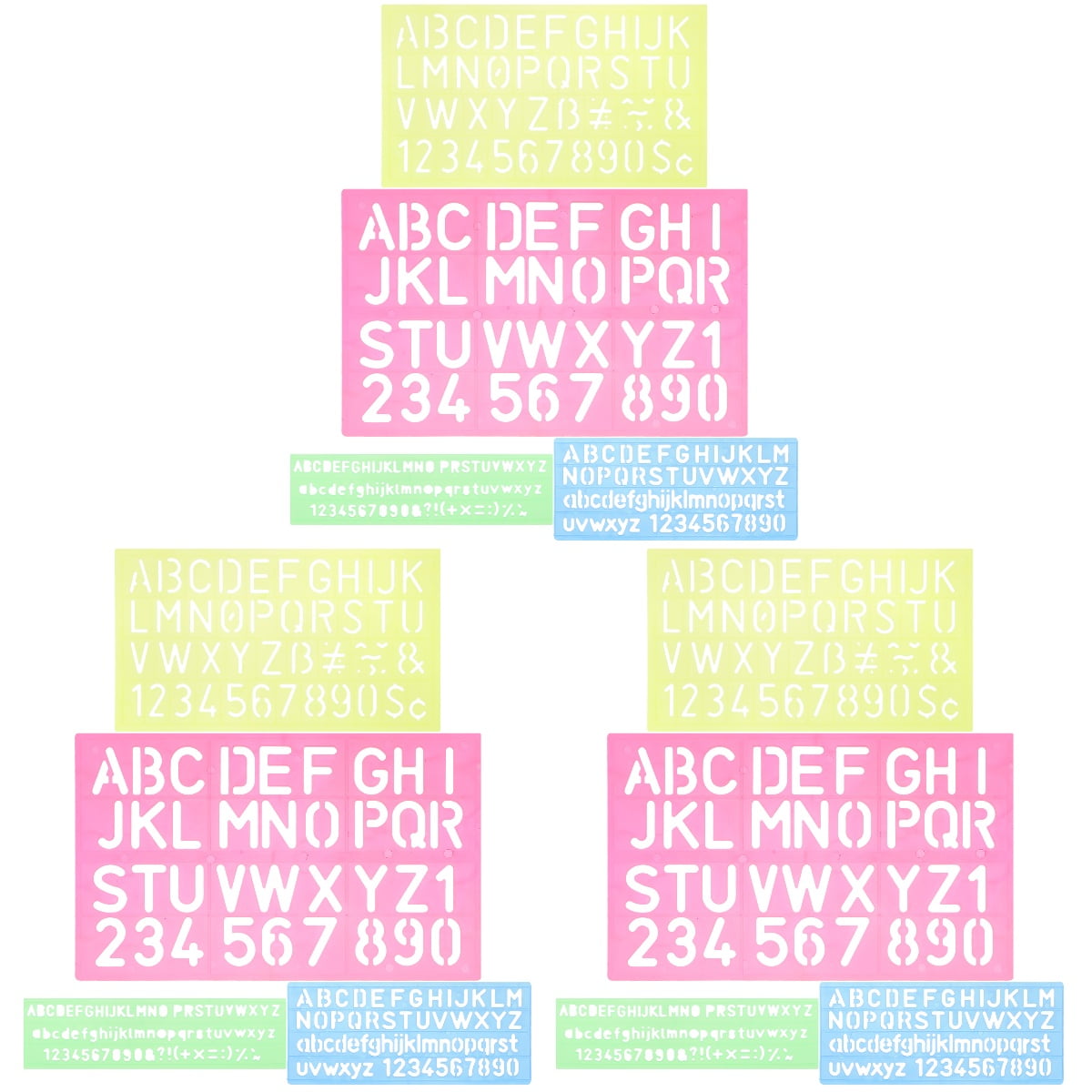 Raindrops 12 pcs Alphabet Numbers Tracing Board Letters Stencil Letters ...