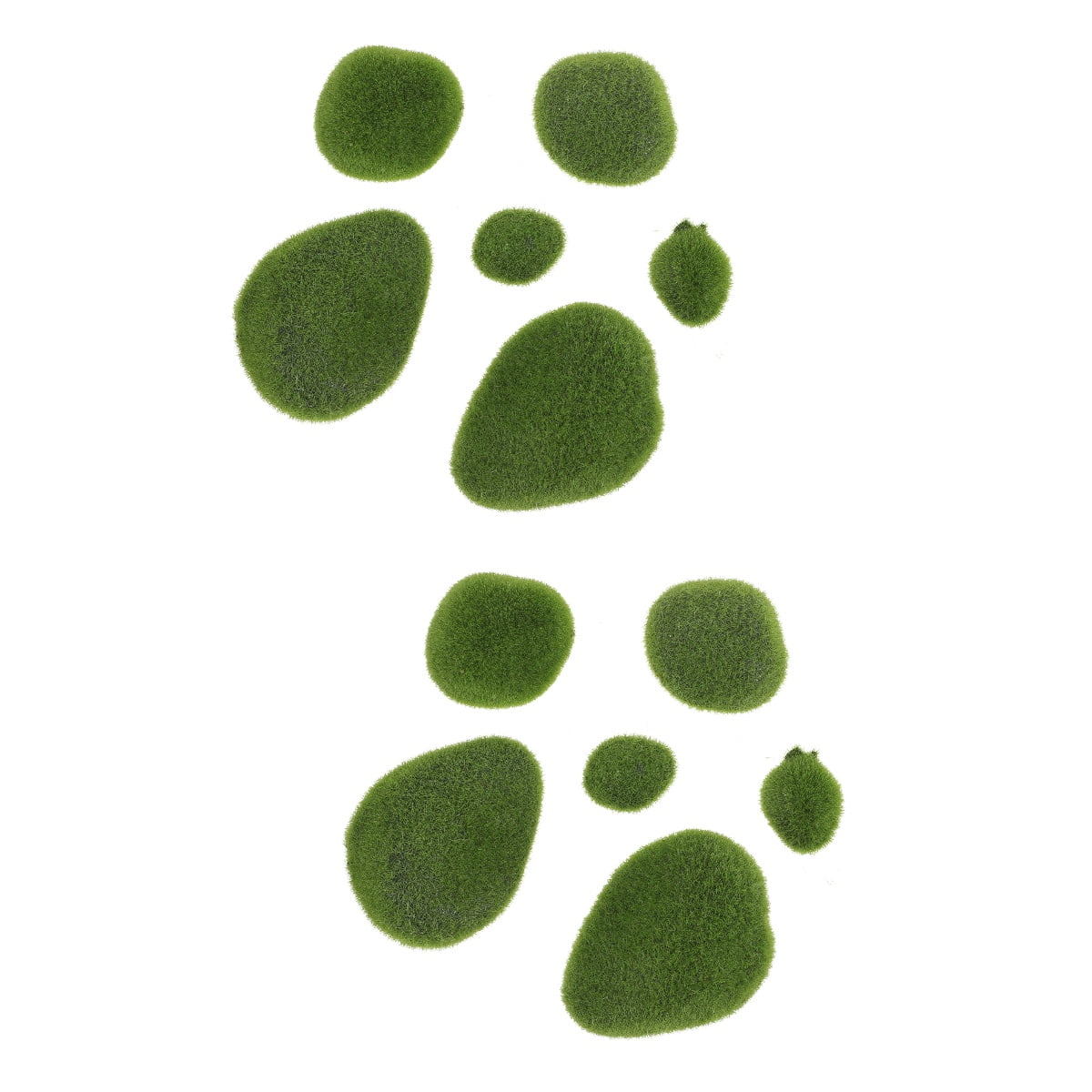 Raindrops 12 pcs Artificial Mossy Stone Decoration Outdoor Garden ...