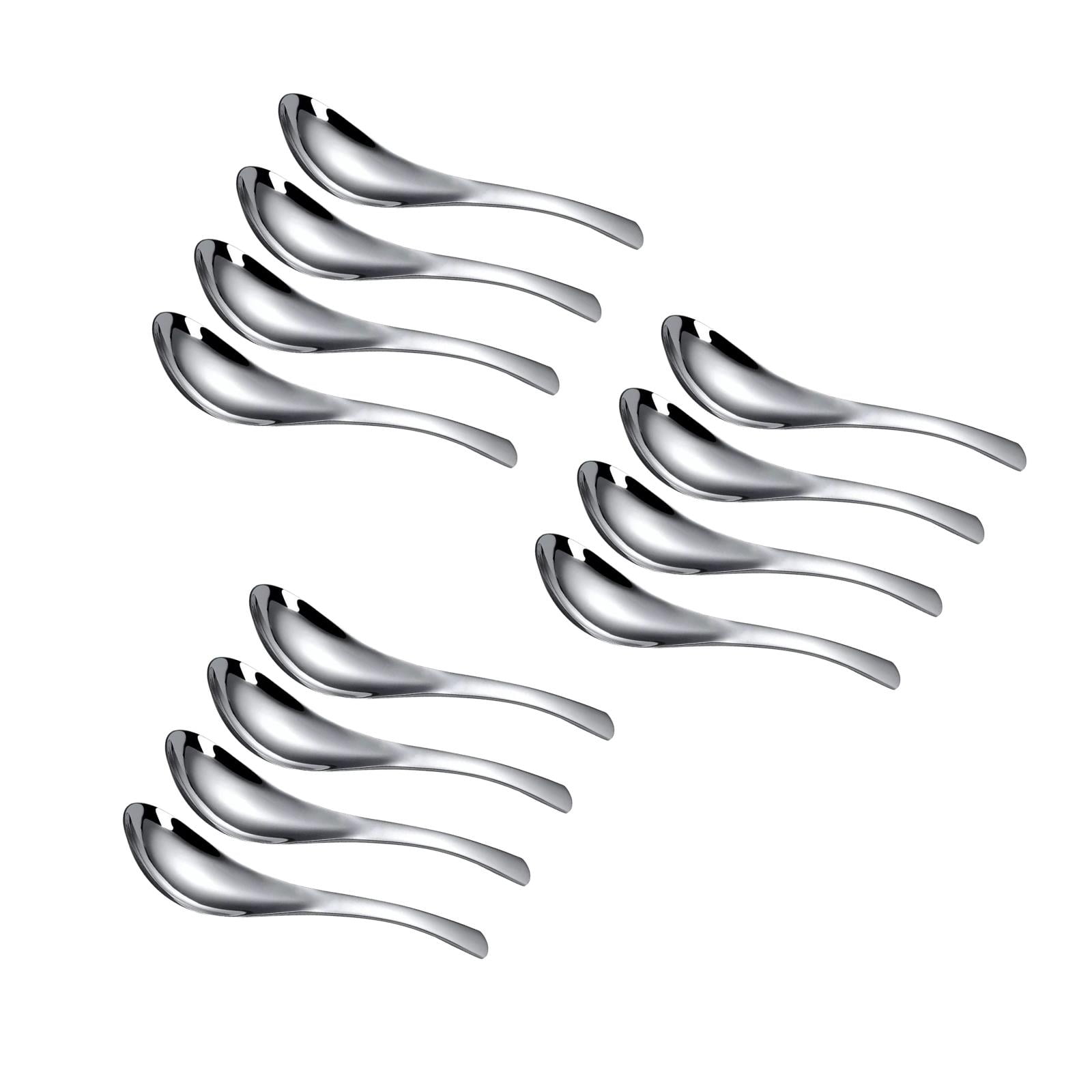 Raindrops Stainless Steel Dessert Spoons Silver for Eating Dessert and ...